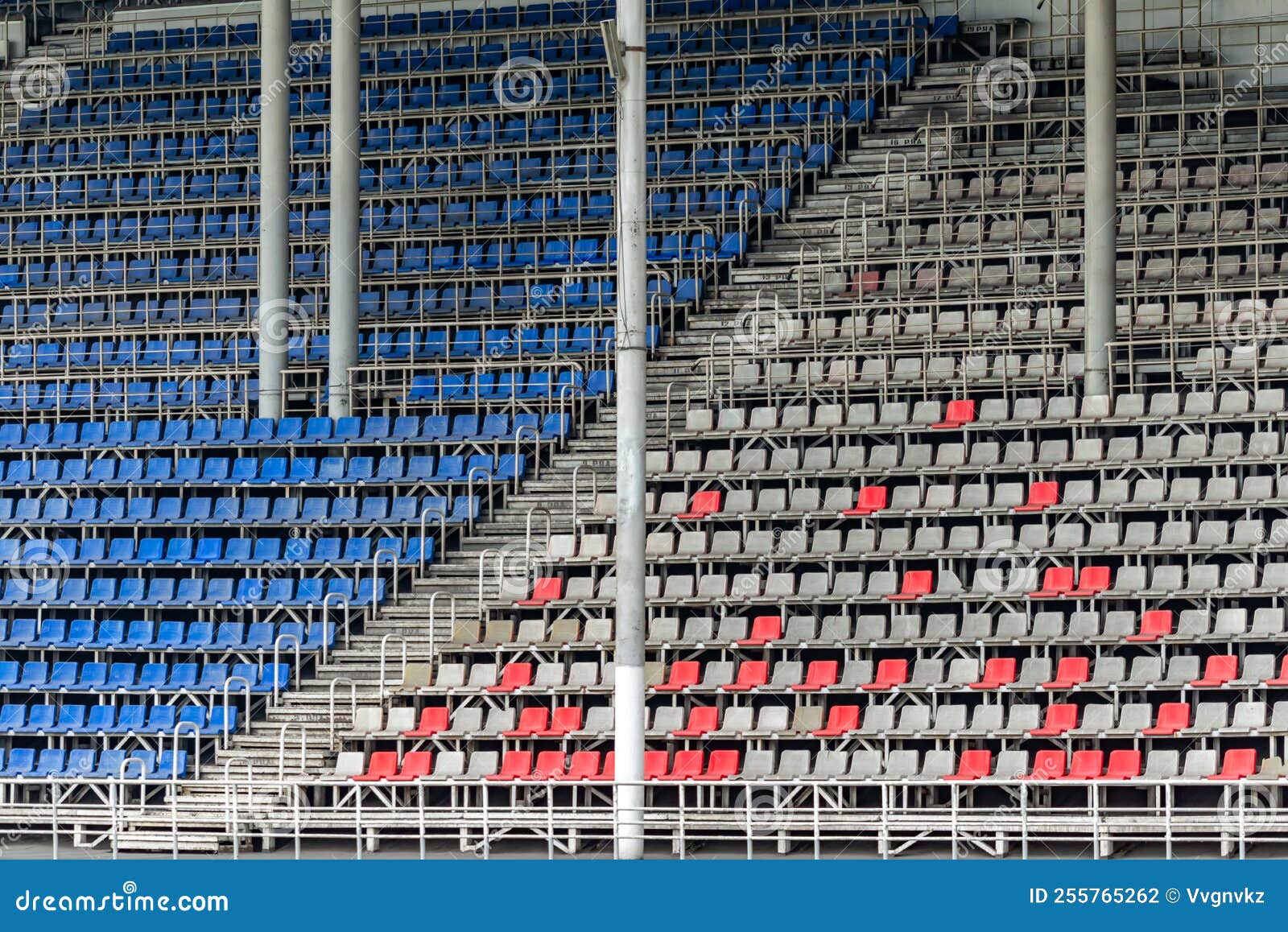 Empty Stands for Fans at the Stadium Stock Photo - Image of audience ...