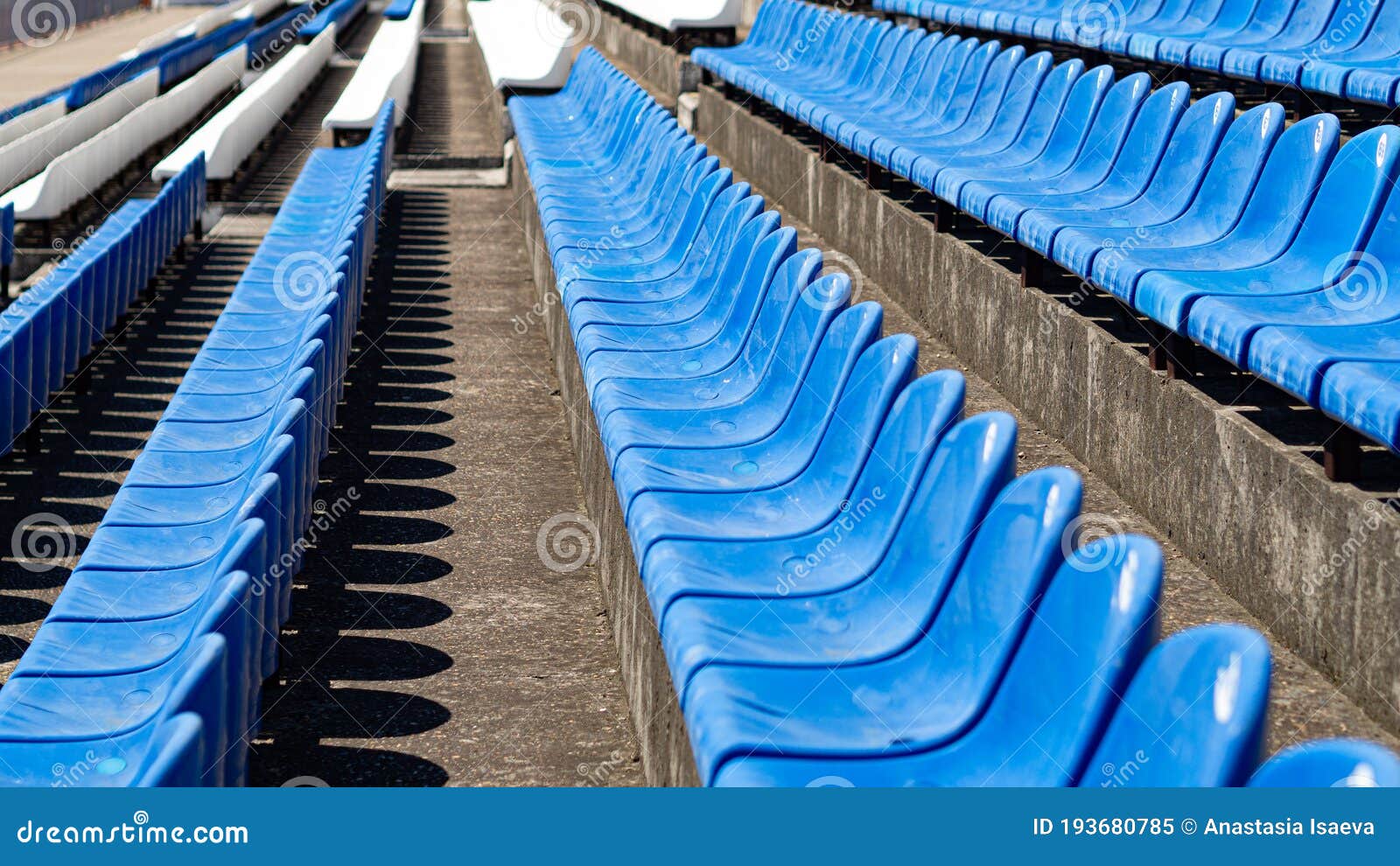 Empty Stands at the Stadium Stock Image - Image of sitting, horizontal ...