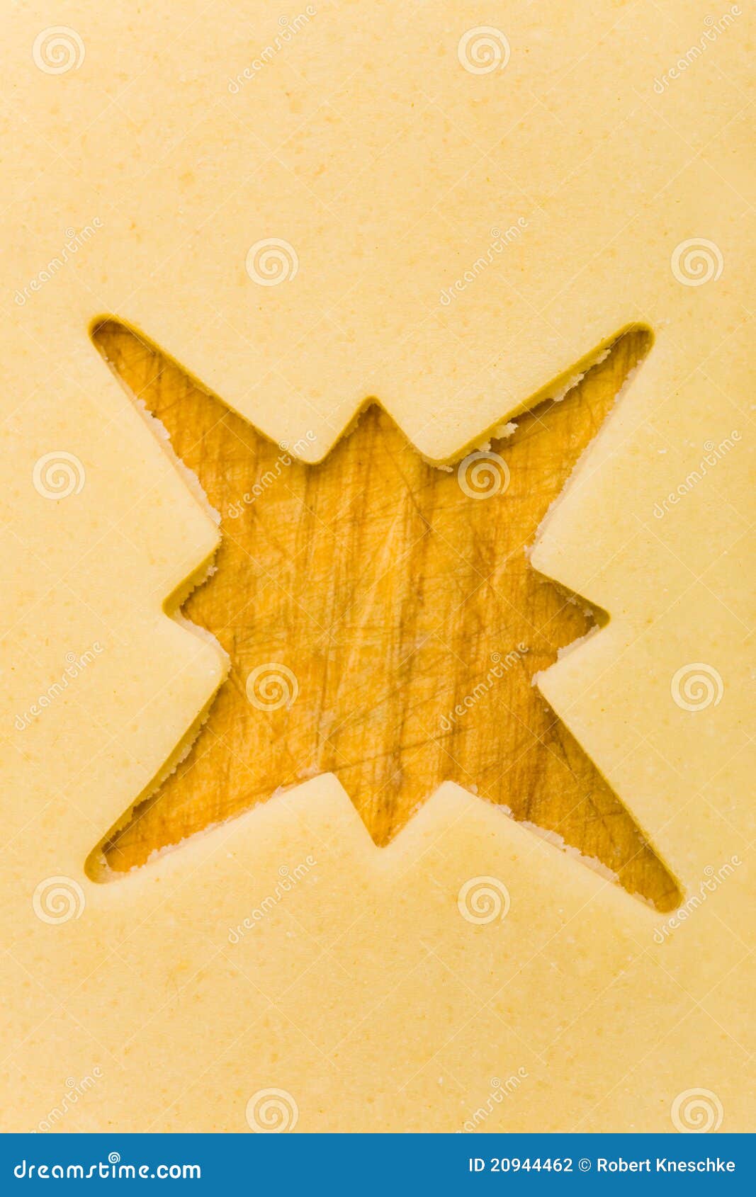 Empty Star Shape on Raw Cookie Stock Photo - Image of preparation, view ...