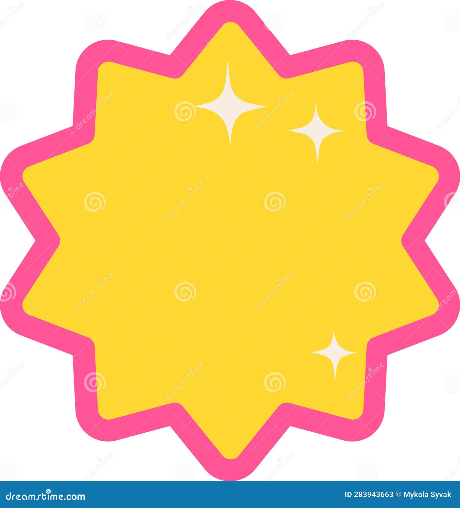 Empty Star Sticker stock vector. Illustration of star - 283943663