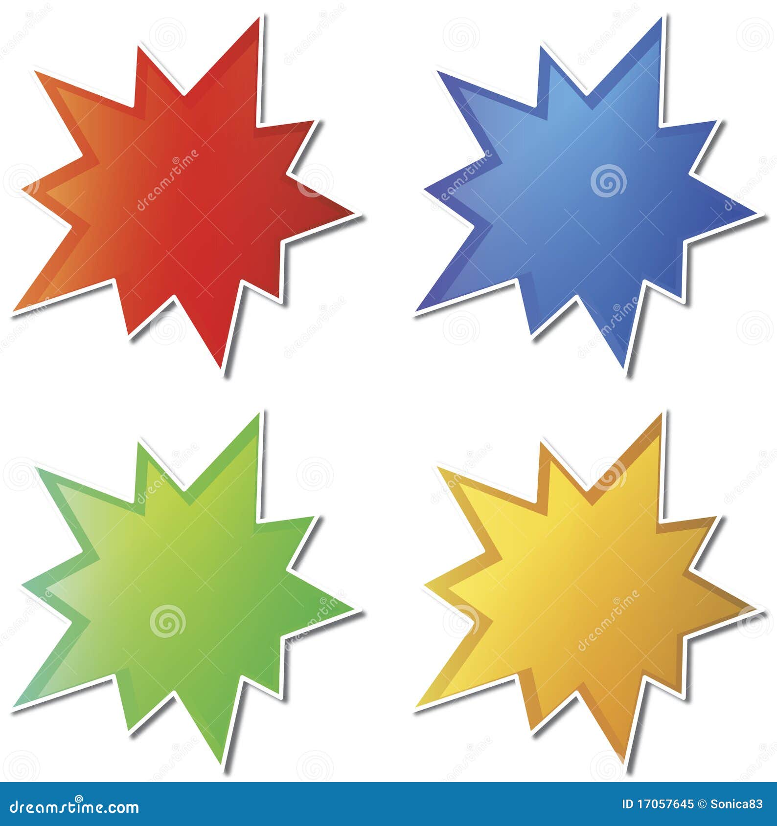 Empty star stickers stock illustration. Illustration of four - 17057645