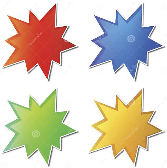 Empty star stickers stock illustration. Illustration of four - 17057645