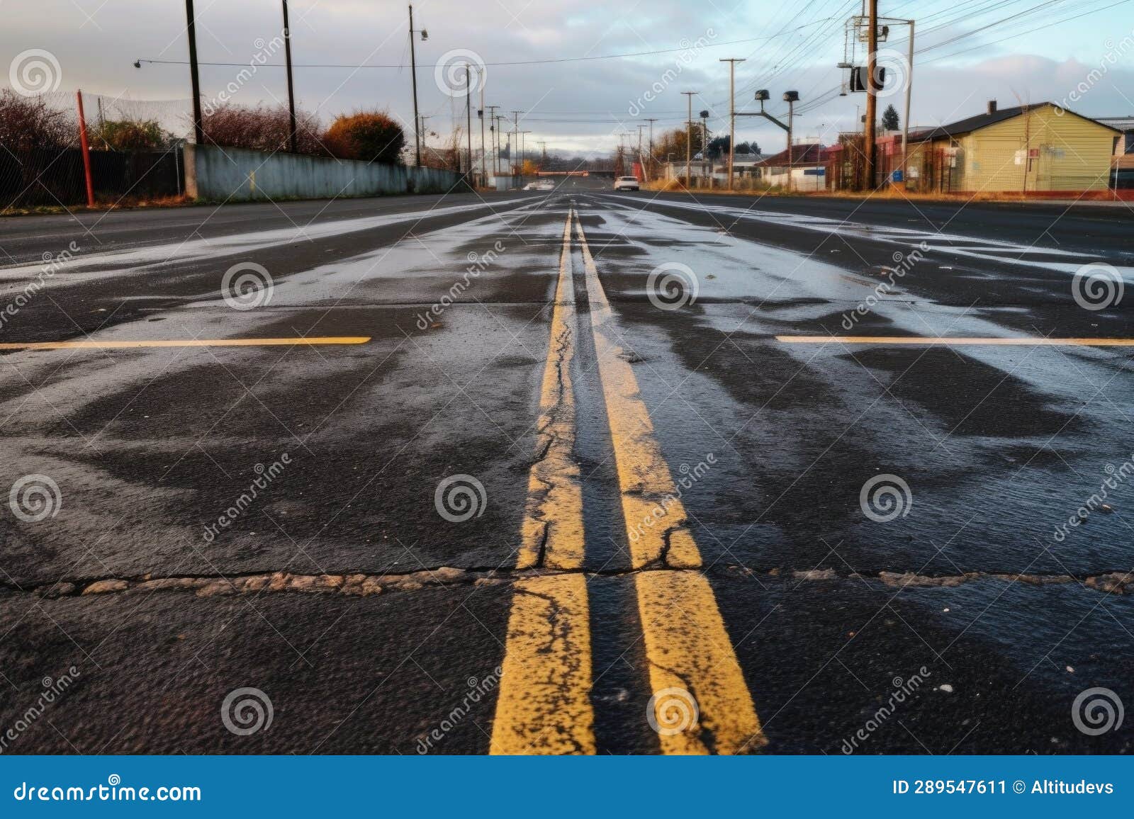 Empty Start Line with Tire Marks on Asphalt Stock Image - Image of ...