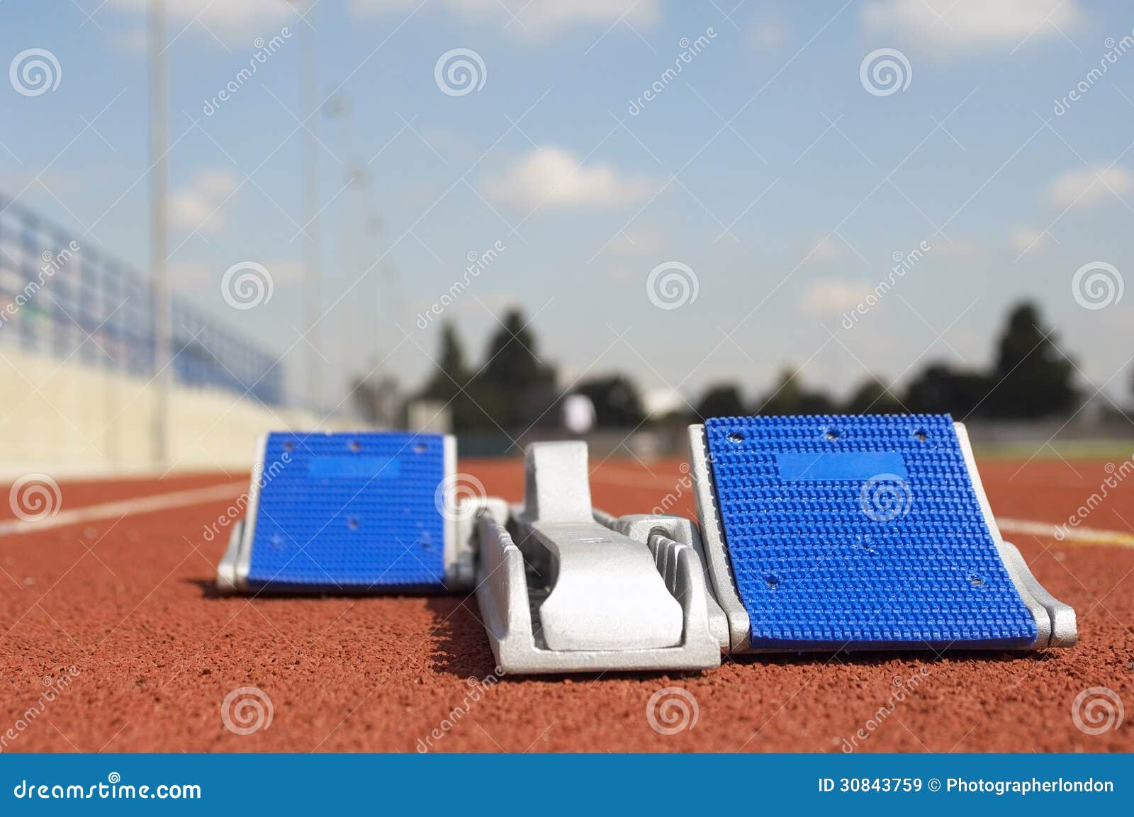 Empty Starting Block stock image. Image of racetrack - 30843759