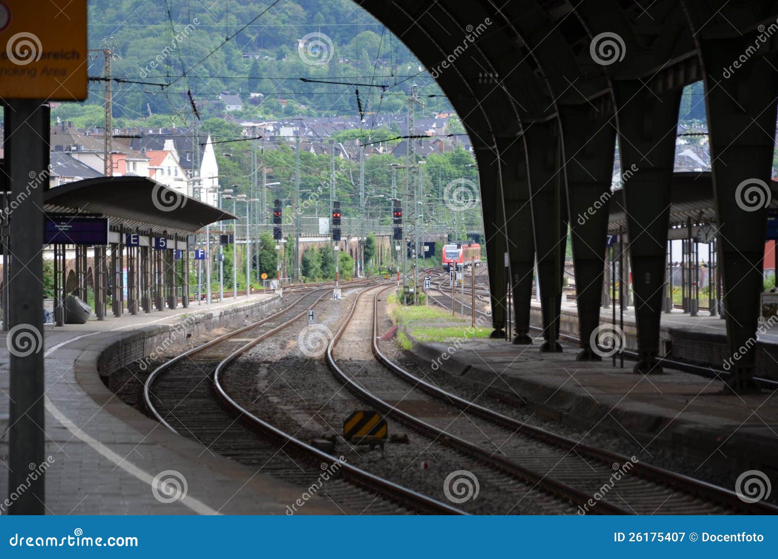 Empty station stock image. Image of platform, route, train - 26175407