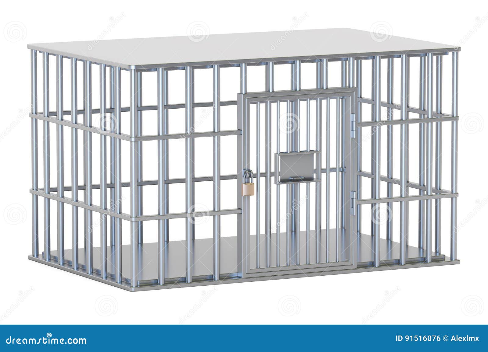 Man In Cage Prison For Punishment, Arrest. Punishment For Crime ...