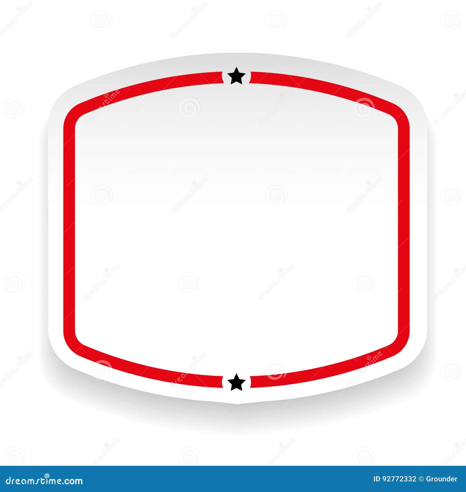 Empty Sticker with frame stock vector. Illustration of icon - 92772332