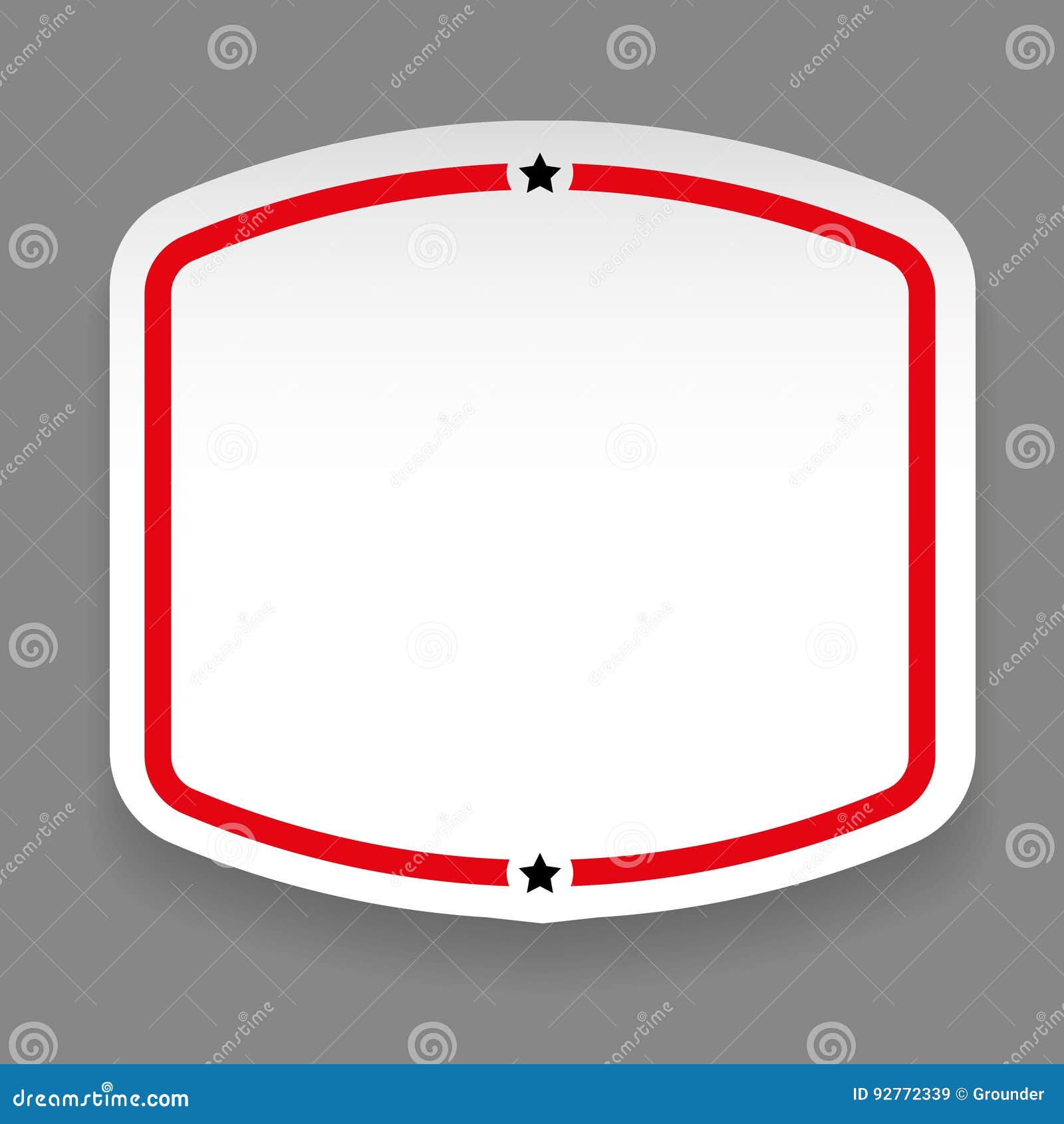 Empty Sticker Set Different Shapes Cartoon Vector | CartoonDealer.com ...