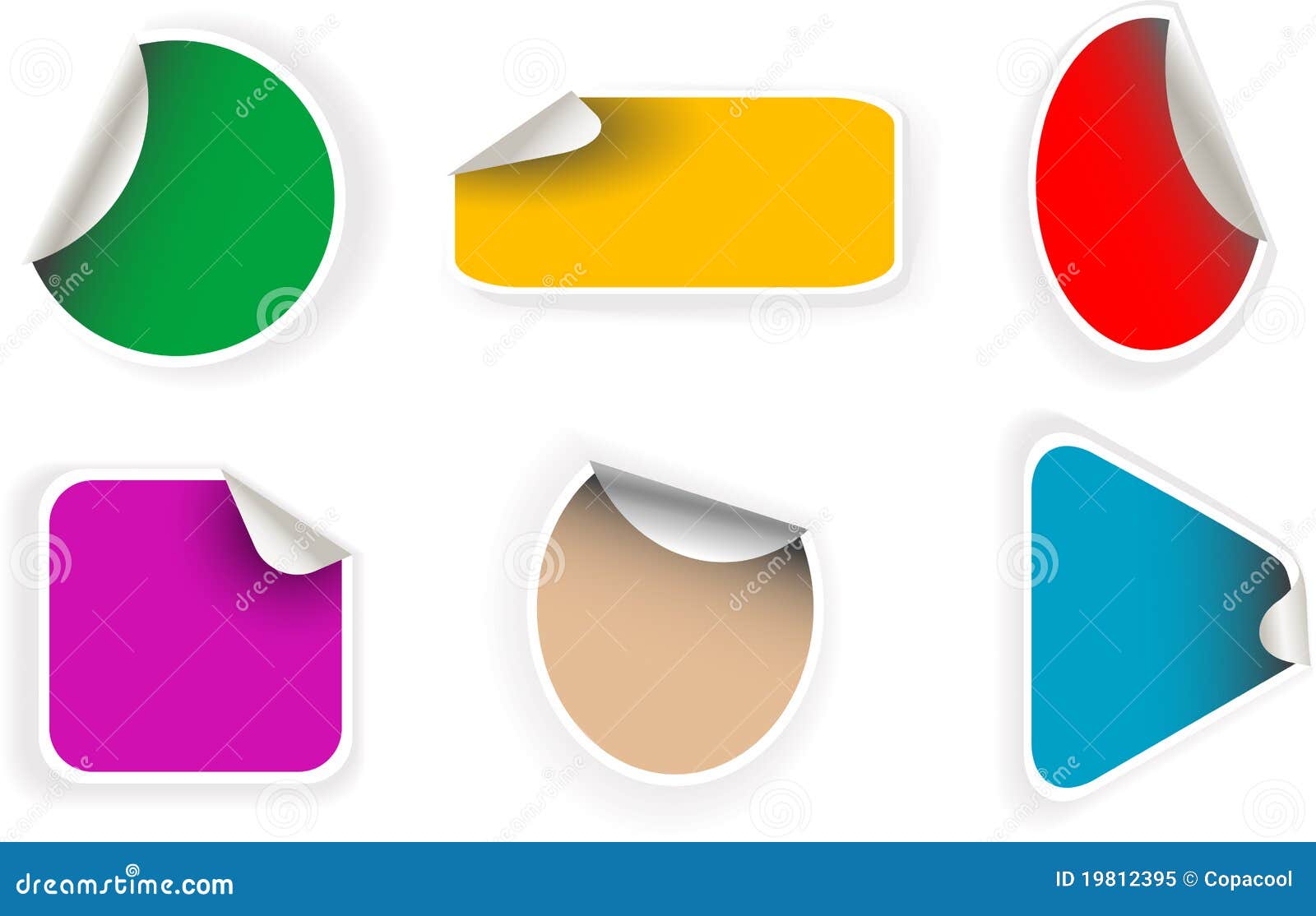 Empty sticker set stock vector. Illustration of price - 19812395