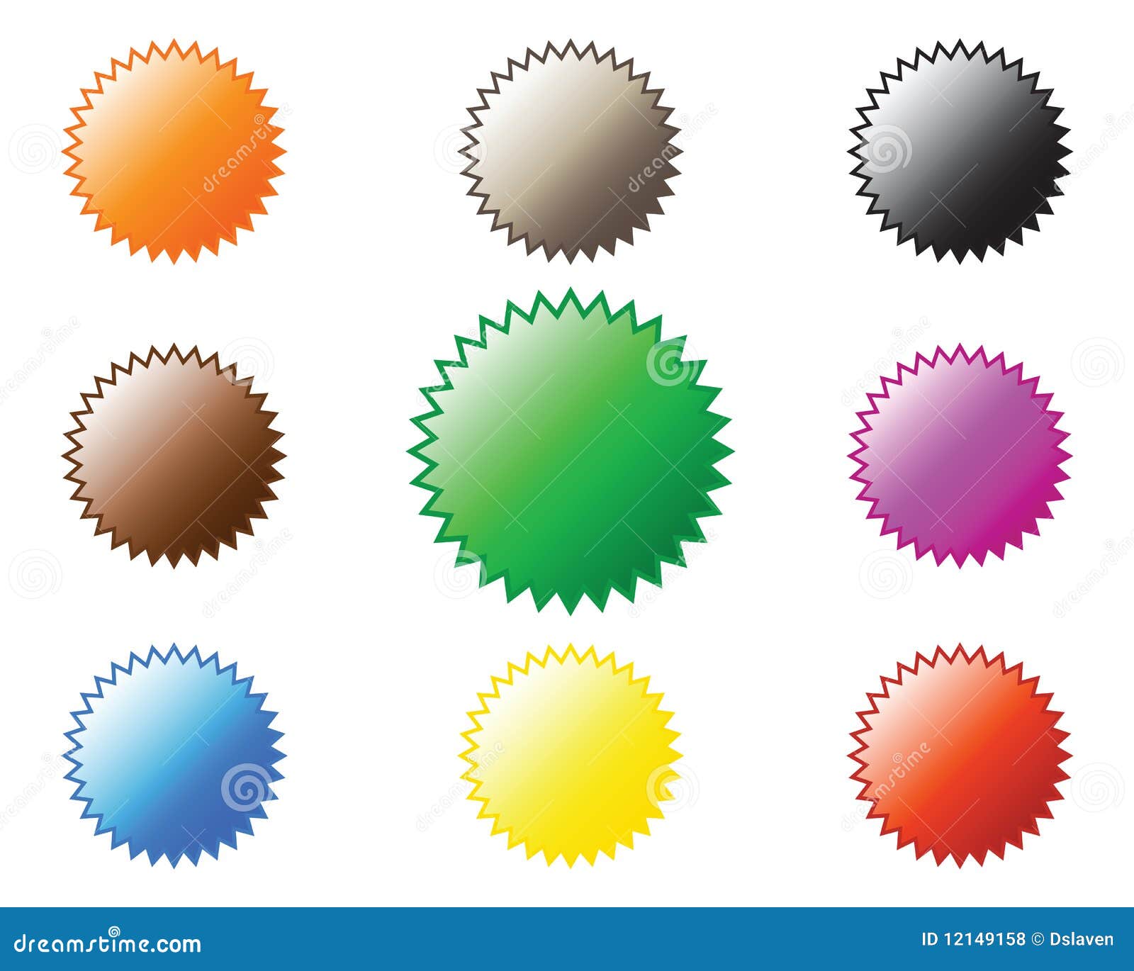 Empty stickers stock vector. Illustration of shape, badge - 12149158