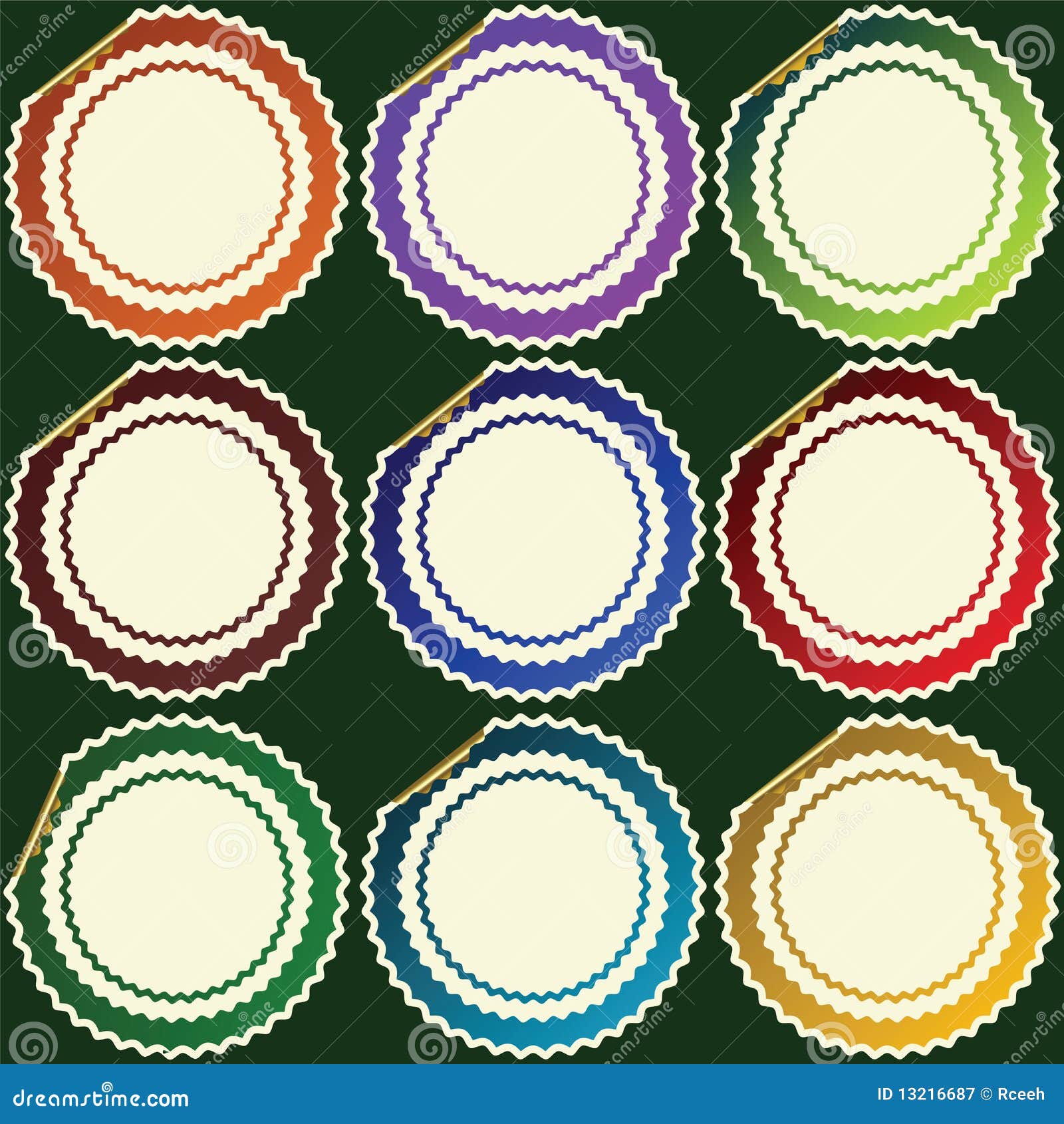 Empty stickers stock vector. Illustration of isolated - 13216687