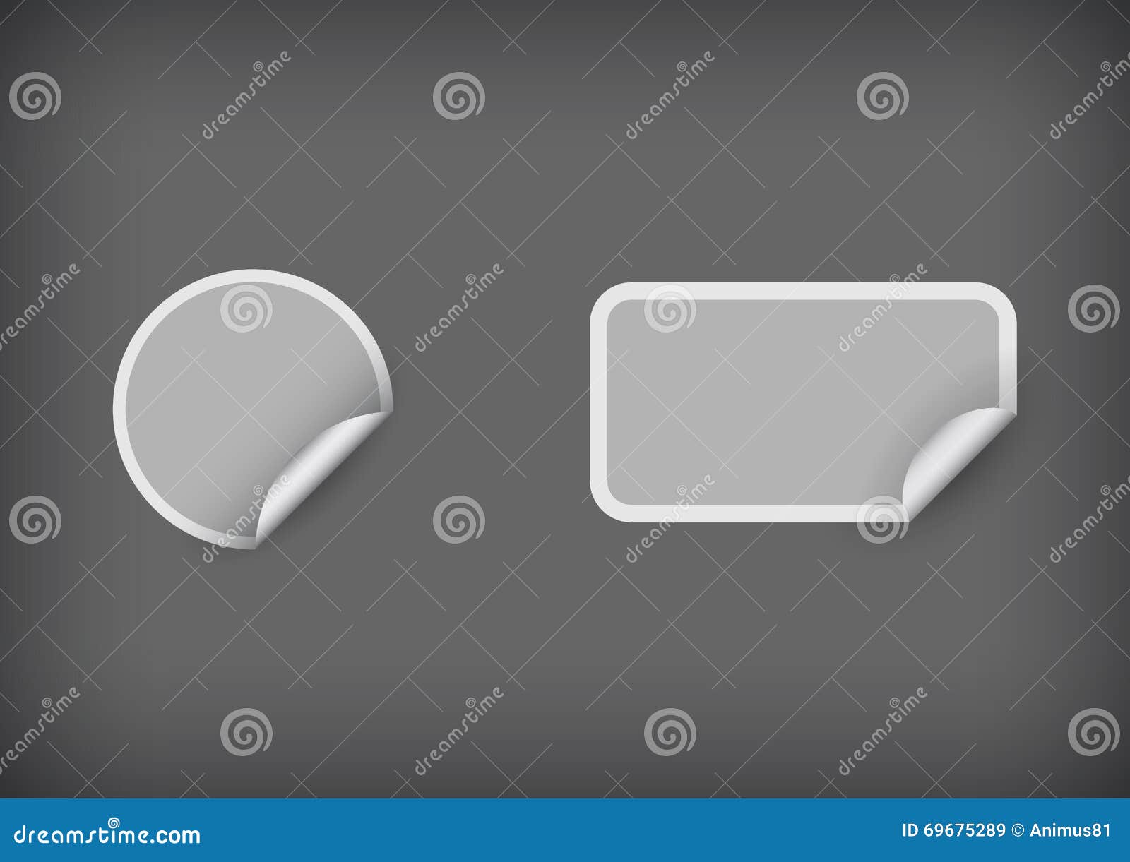 Empty stickers stock vector. Illustration of modern, grunge - 69675289