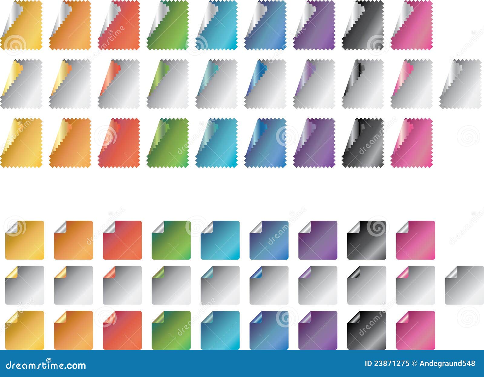 Empty stickers or labels stock vector. Illustration of glossy - 23871275