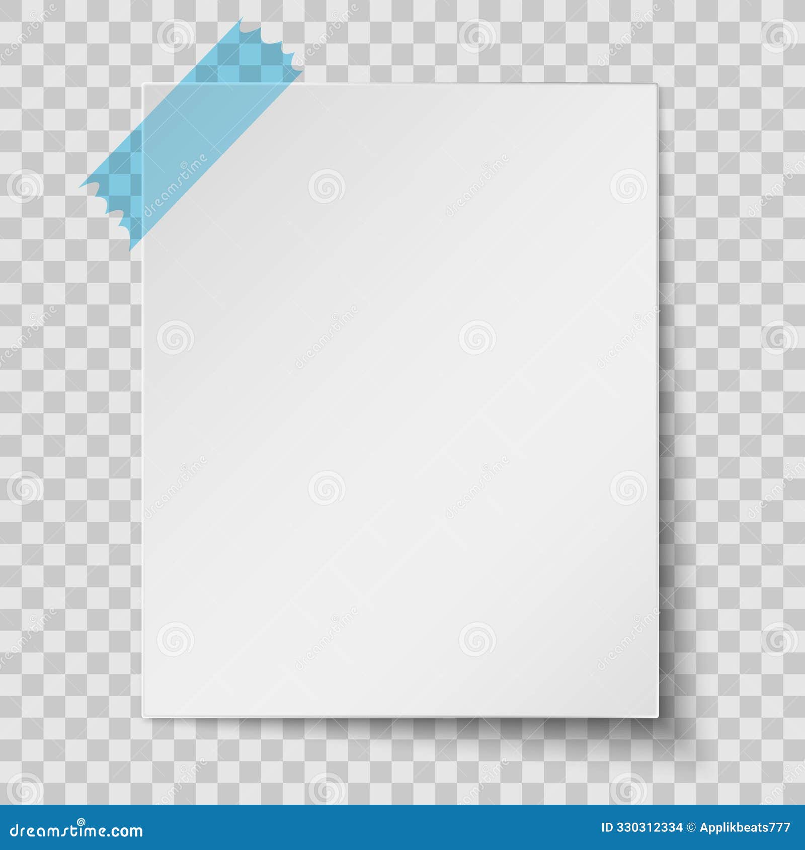 Empty Sticky Note Paper Isolated on a Transparent Background. Vector ...
