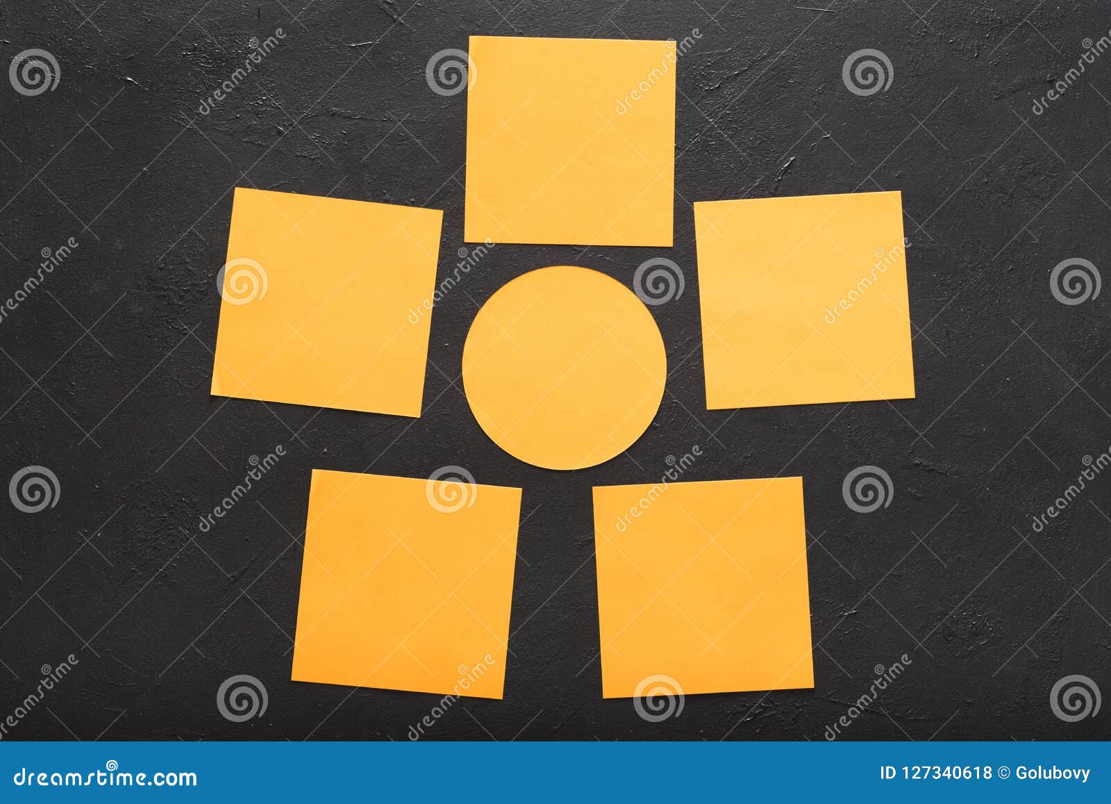 Empty Sticky Notes Message Planning Communication Stock Photo - Image ...