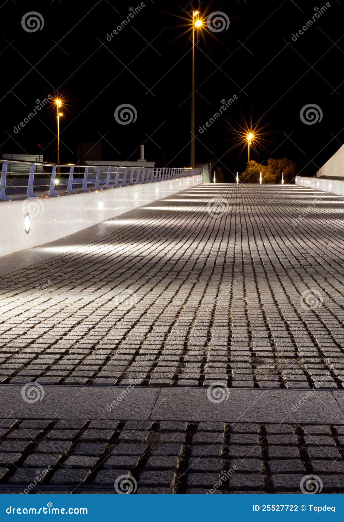 Empty Stone Pavement at Night Stock Photo - Image of city, dark: 25527722