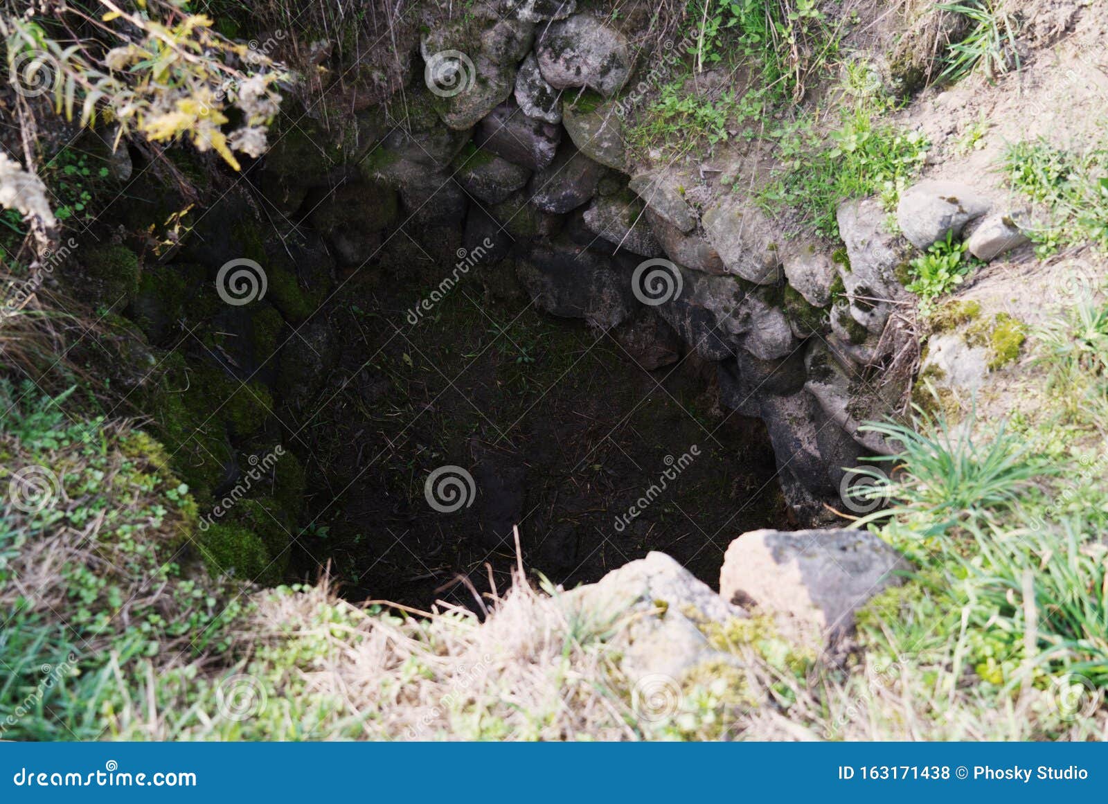 Empty Stone Well - Drought. Stock Photo - Image of green, problem ...