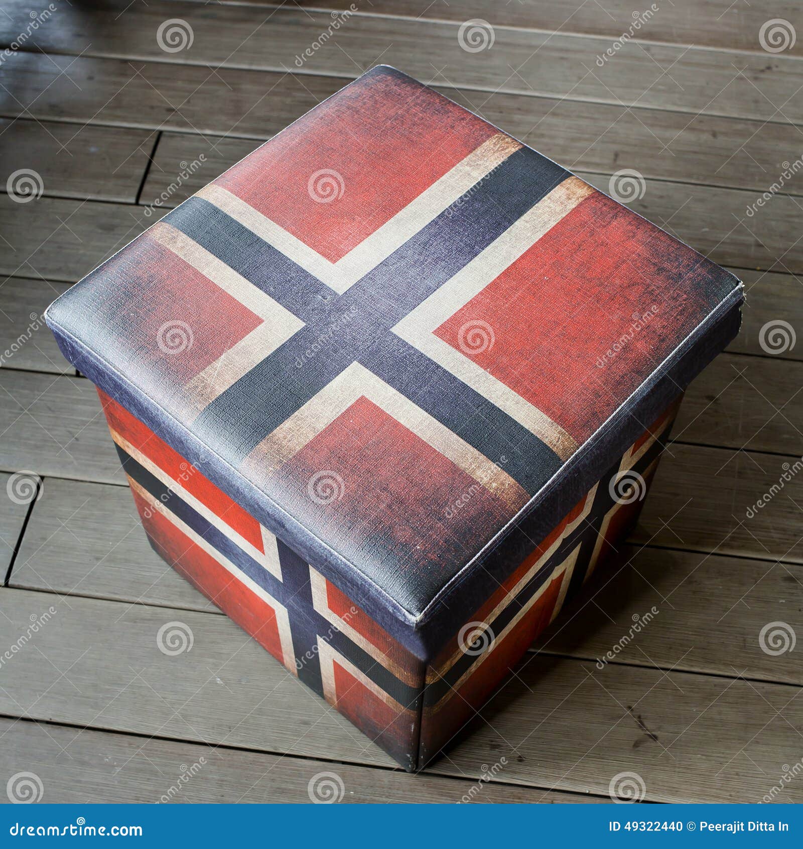 Empty Stool Box - American Flag Graphic Useful Stool, Inside is Stock ...