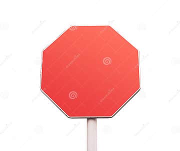 Empty stop sign isolated stock image. Image of background - 99709185
