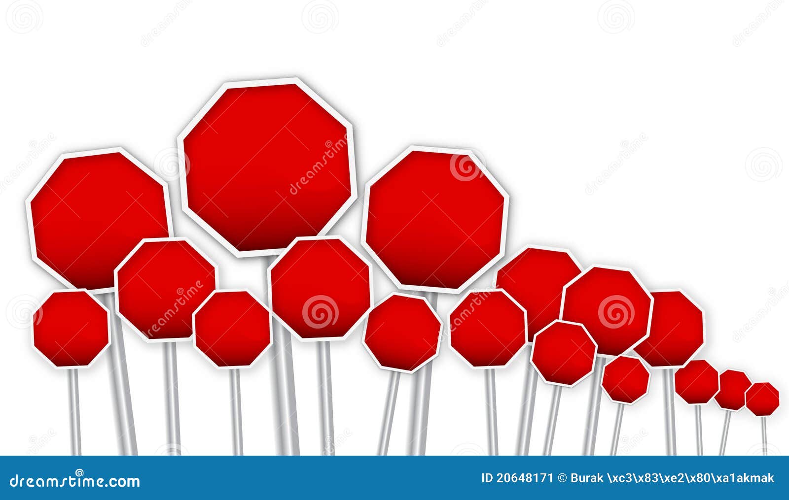 Empty Stop Signs Background Royalty-Free Stock Photography ...