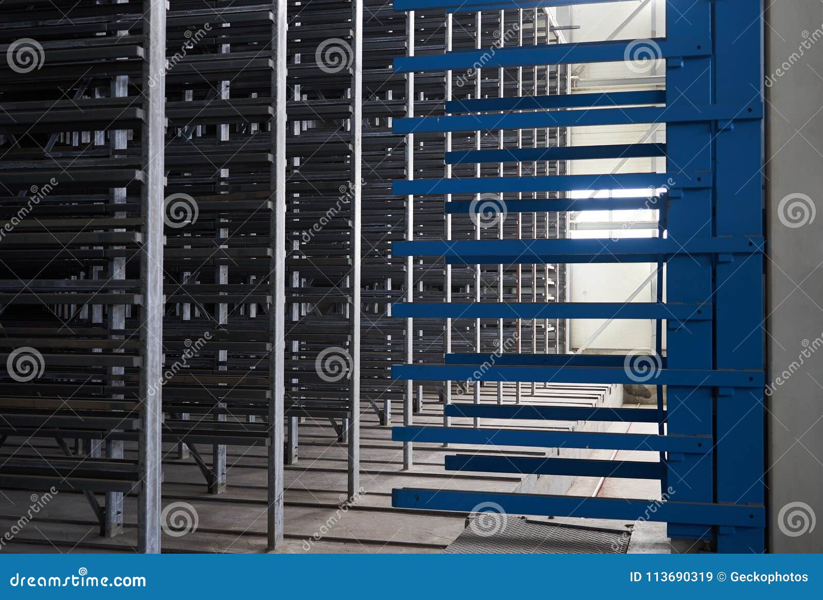 Empty Storage Place in the Factory Stock Image - Image of automation ...