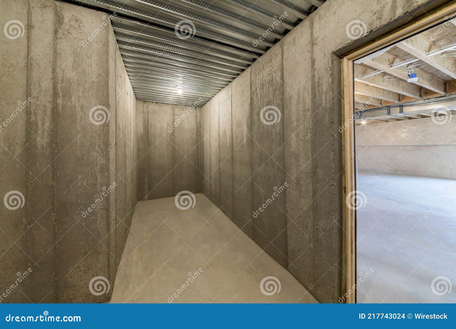 Empty Storage Room in the Basement of a House Stock Photo - Image of ...