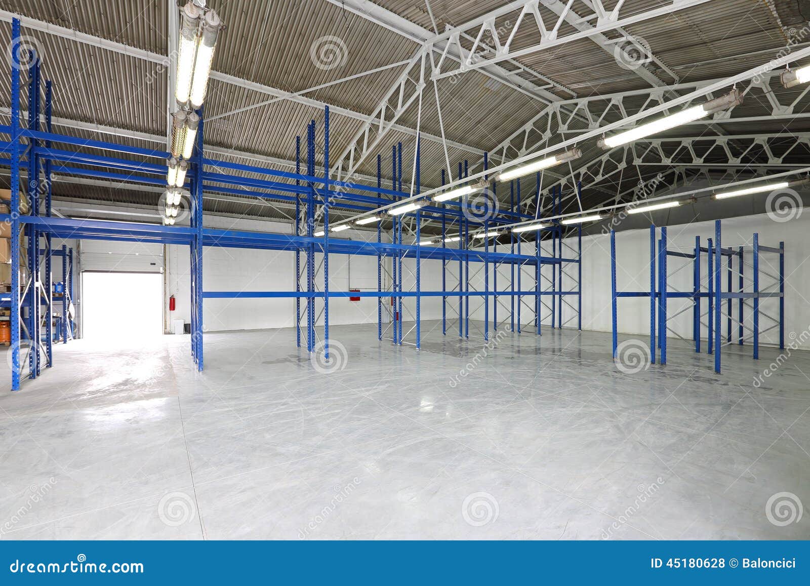 Empty storage room stock photo. Image of interior, shelving - 45180628