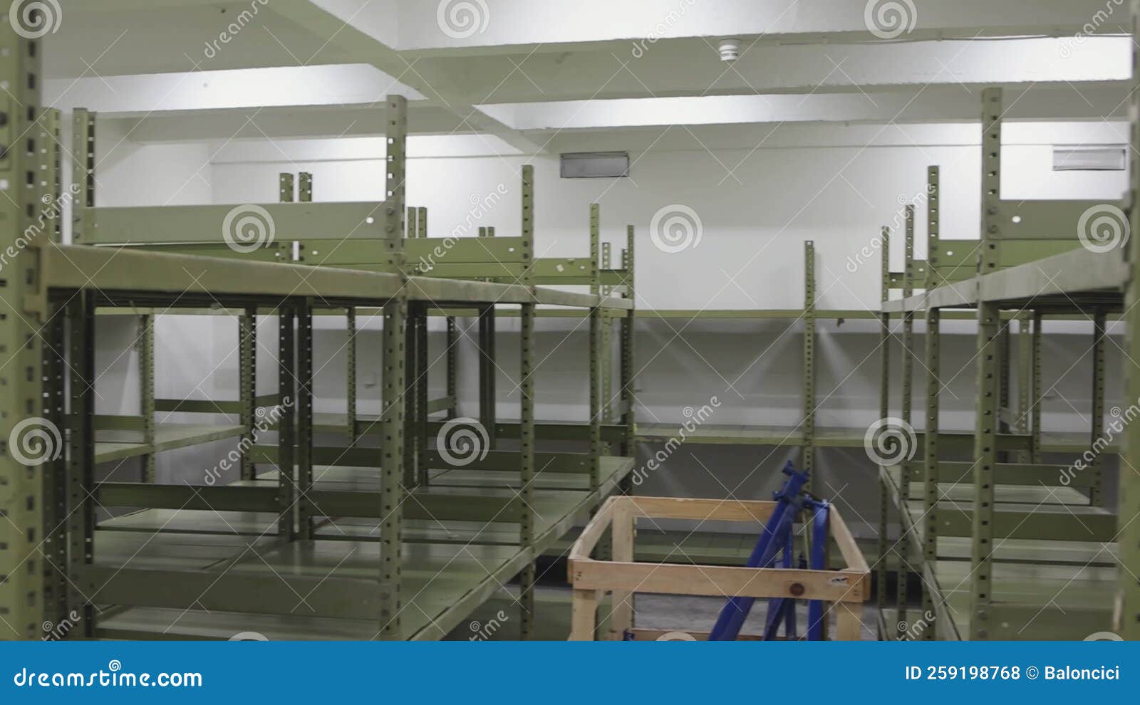 Empty Shelving System stock footage. Video of racks - 259198768