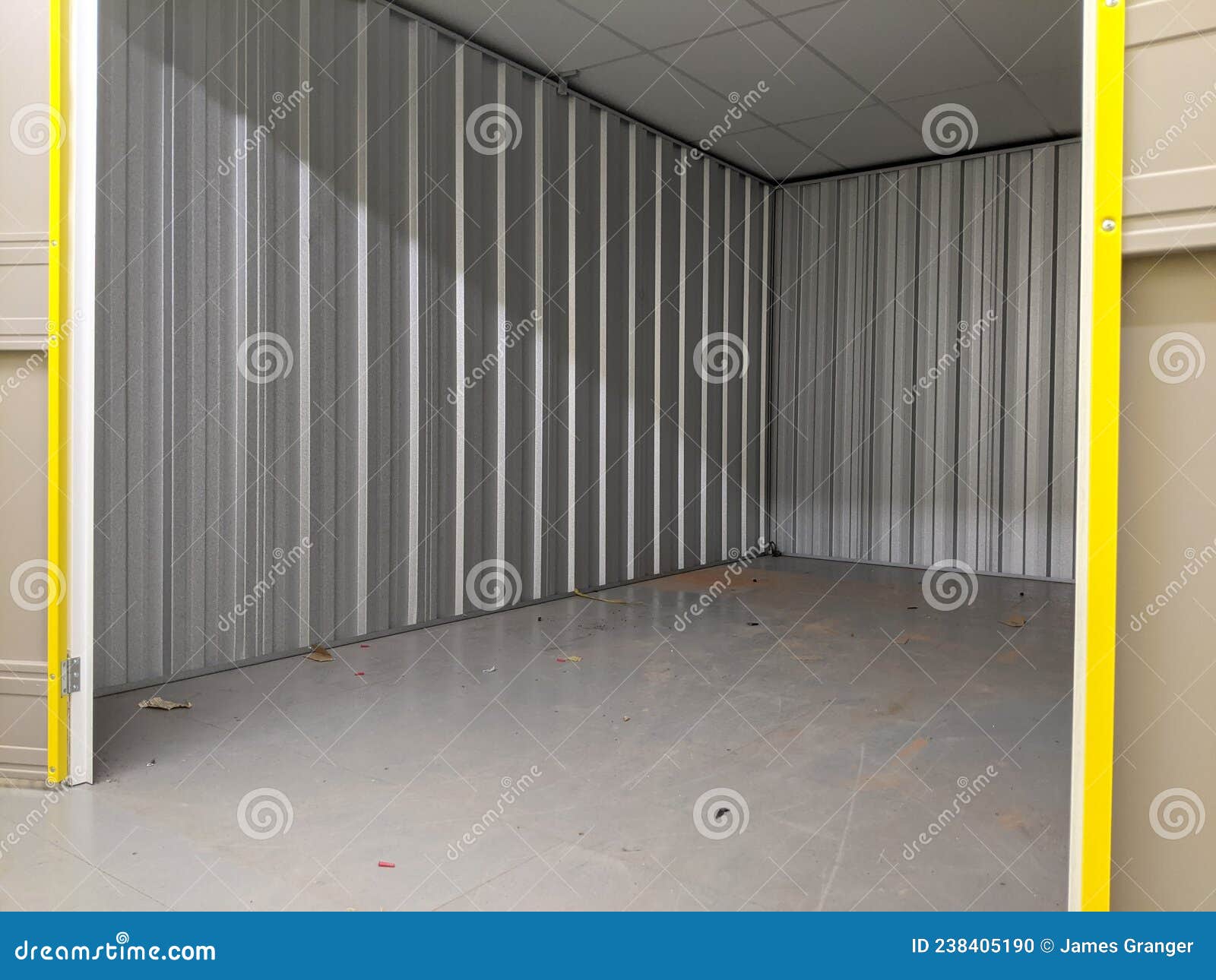An Empty Self Storage Unit Room Stock Photo - Image of metal, used ...