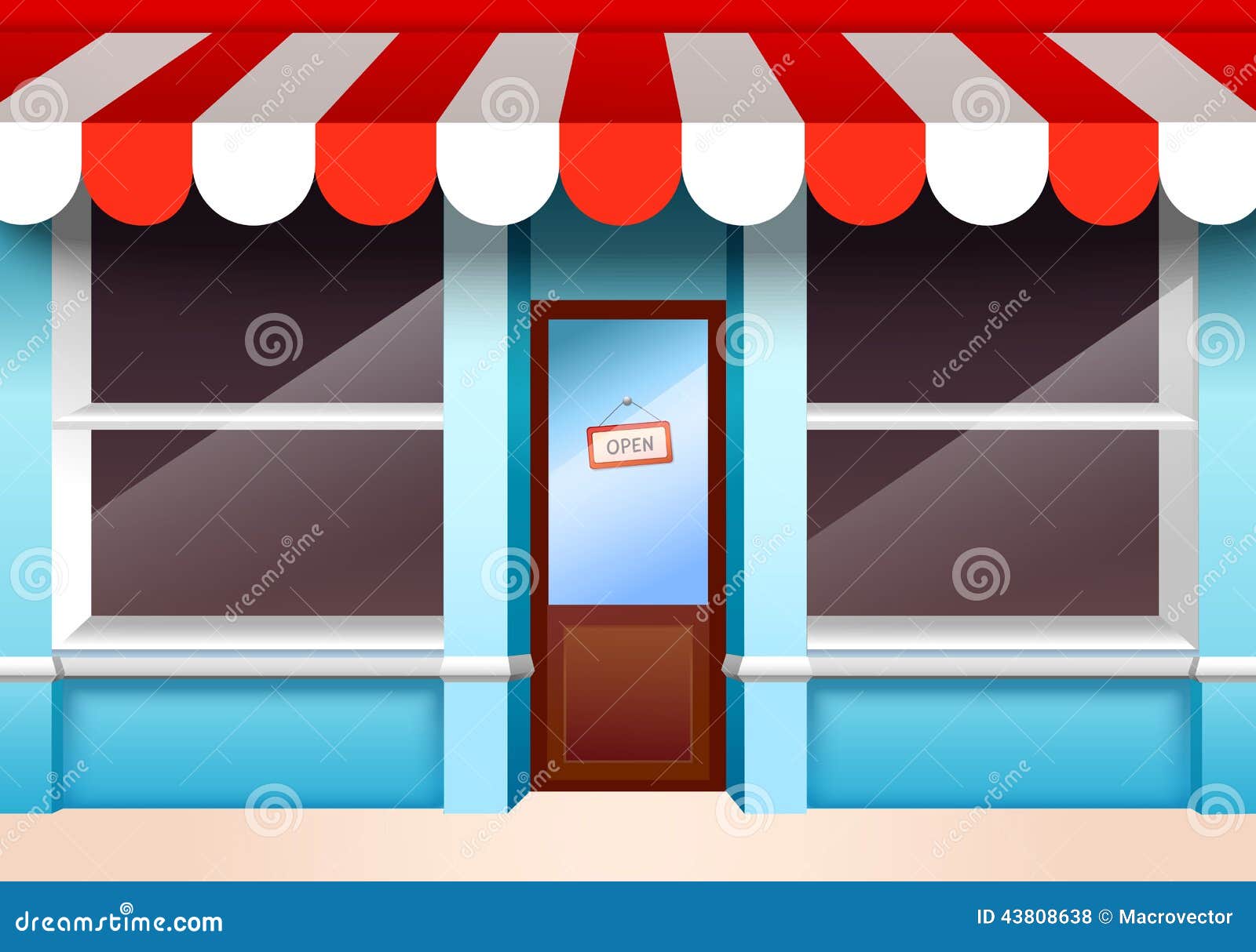 Empty store front stock vector. Illustration of scrapbook - 43808638