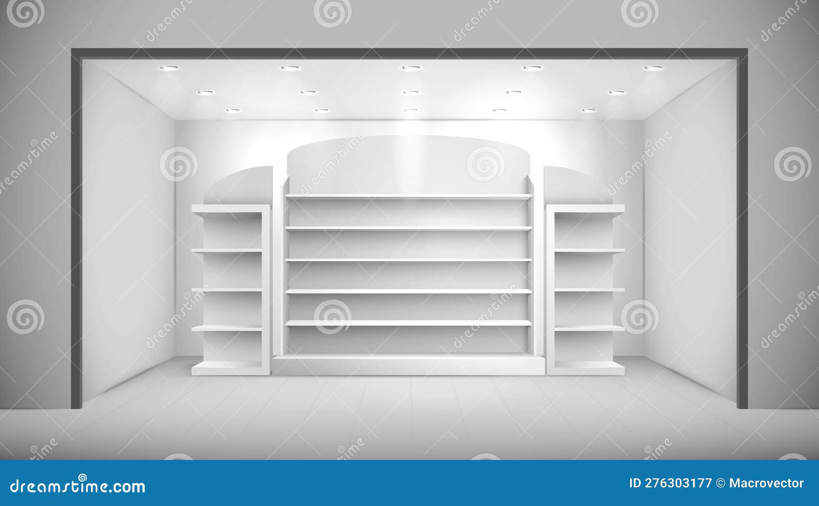 Empty Store Interior stock vector. Illustration of title - 276303177
