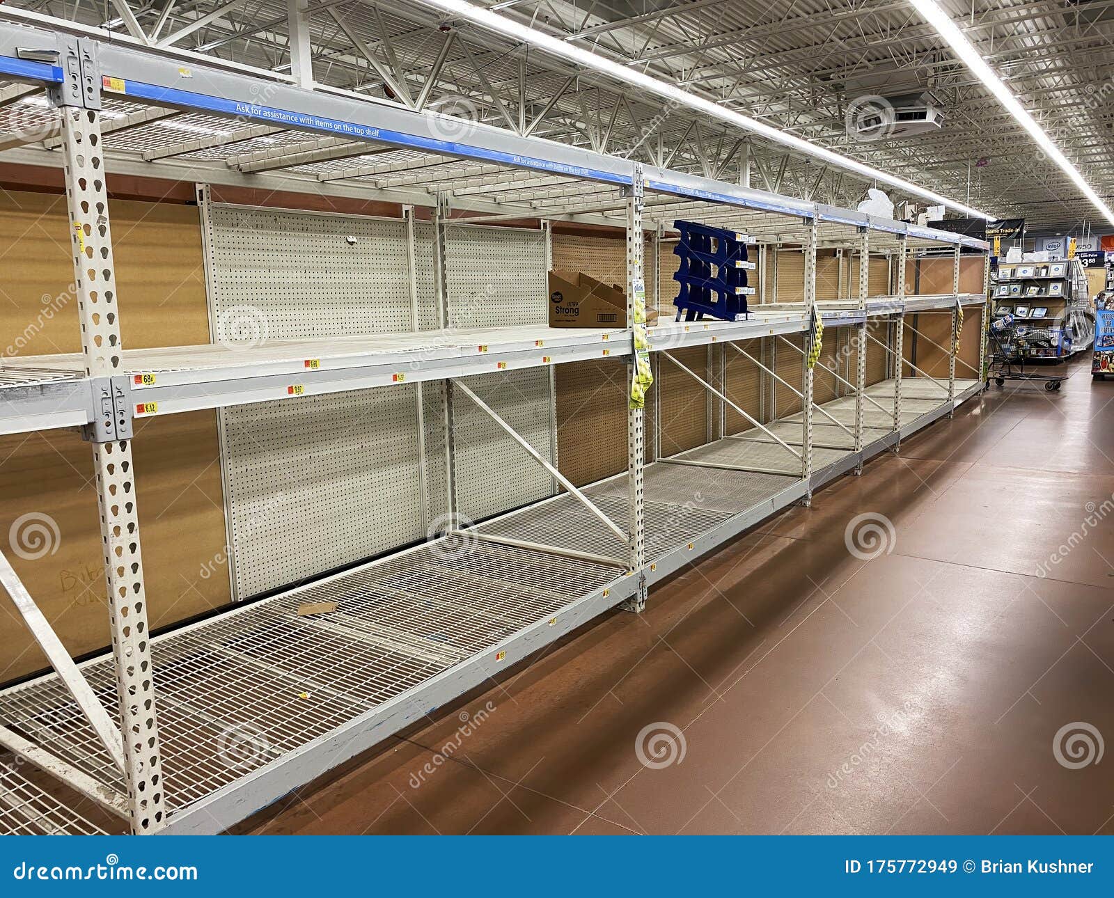 Empty Store Shelves from Coronavirus Panic Stock Image - Image of ...