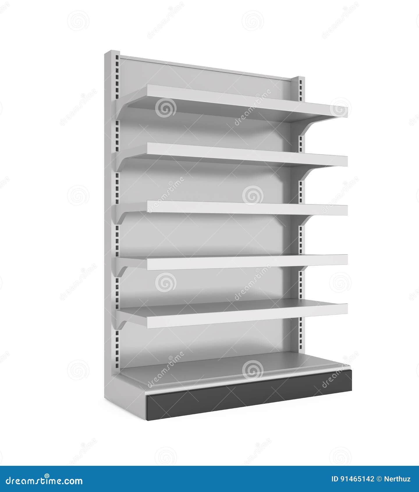 Empty Store Shelves Isolated Stock Illustration - Illustration of ...