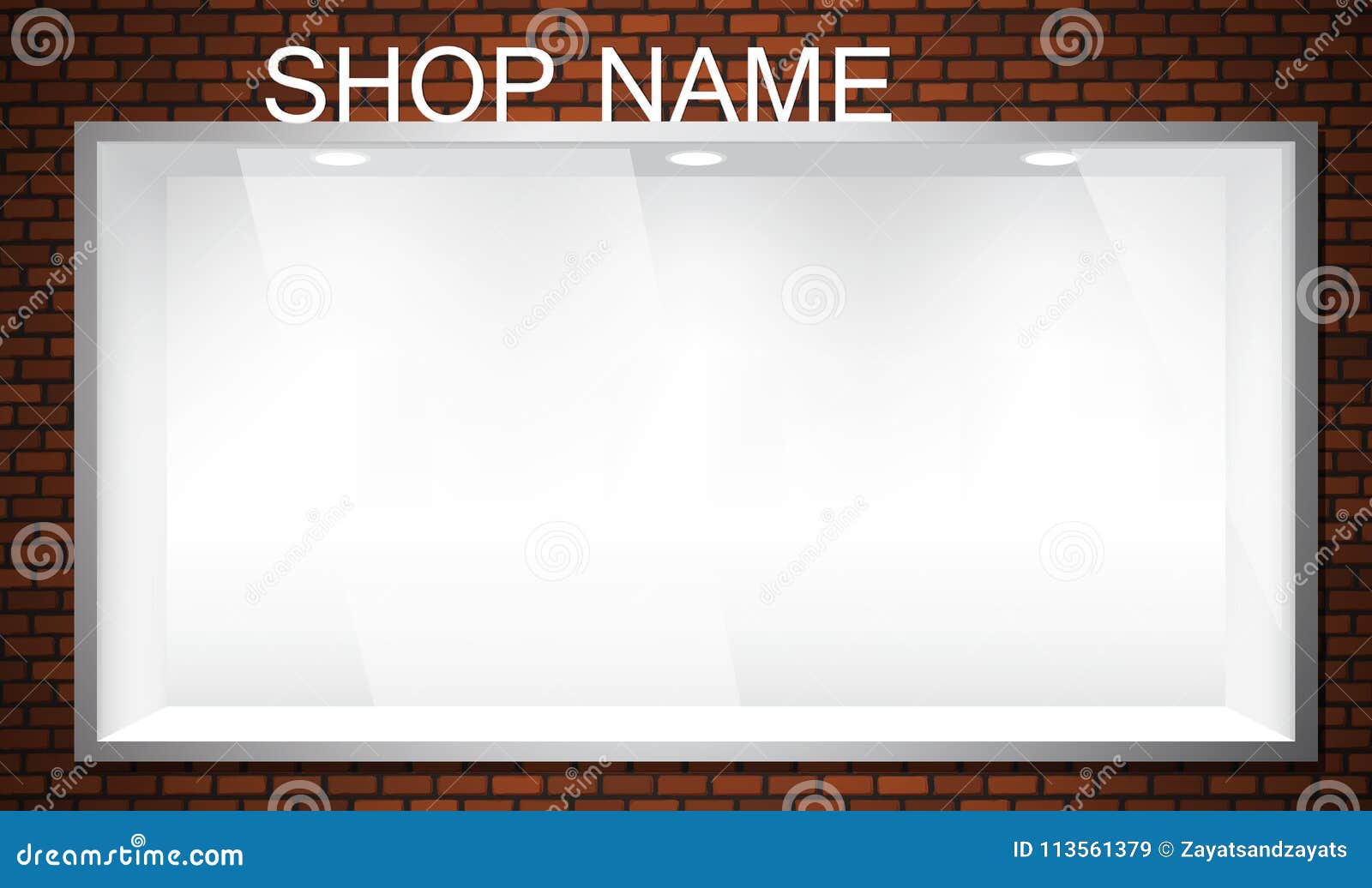 Empty Storefront Cartoon Vector | CartoonDealer.com #113561379