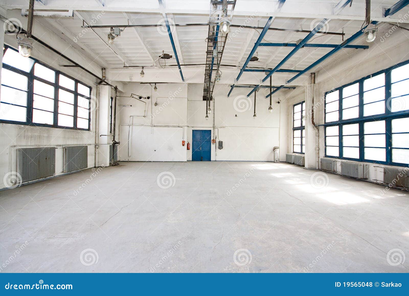 Empty storehouse stock photo. Image of glass, large, light - 19565048