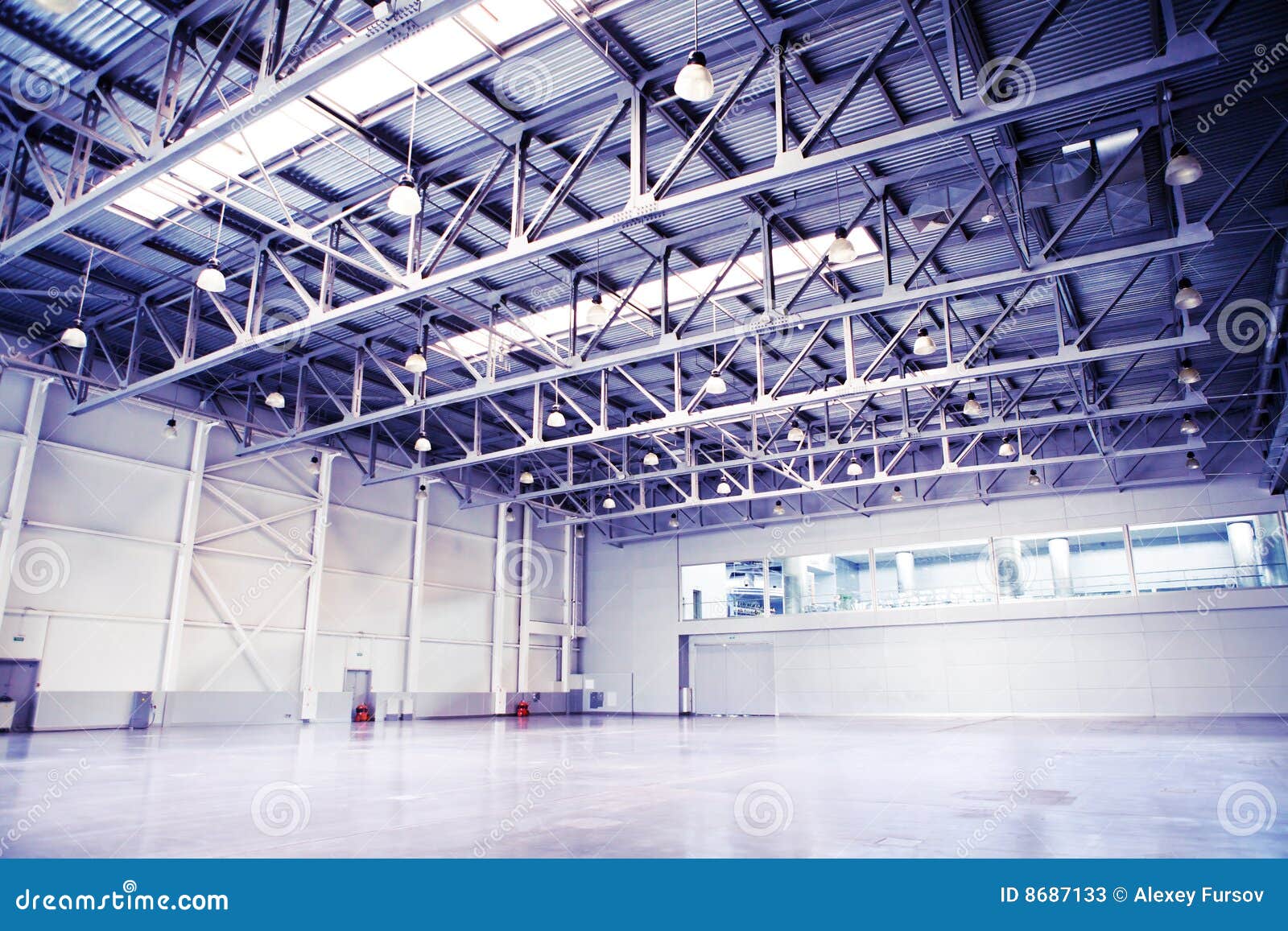 Empty storehouse stock image. Image of indoors, modern - 8687133
