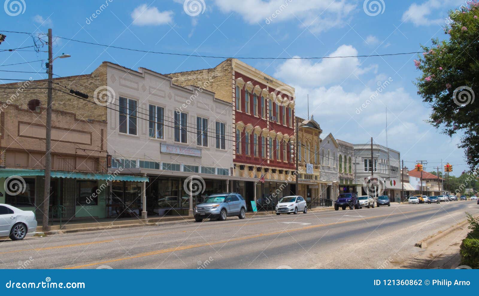 Empty Stores Lining the Street in a Small Texas Town Editorial ...