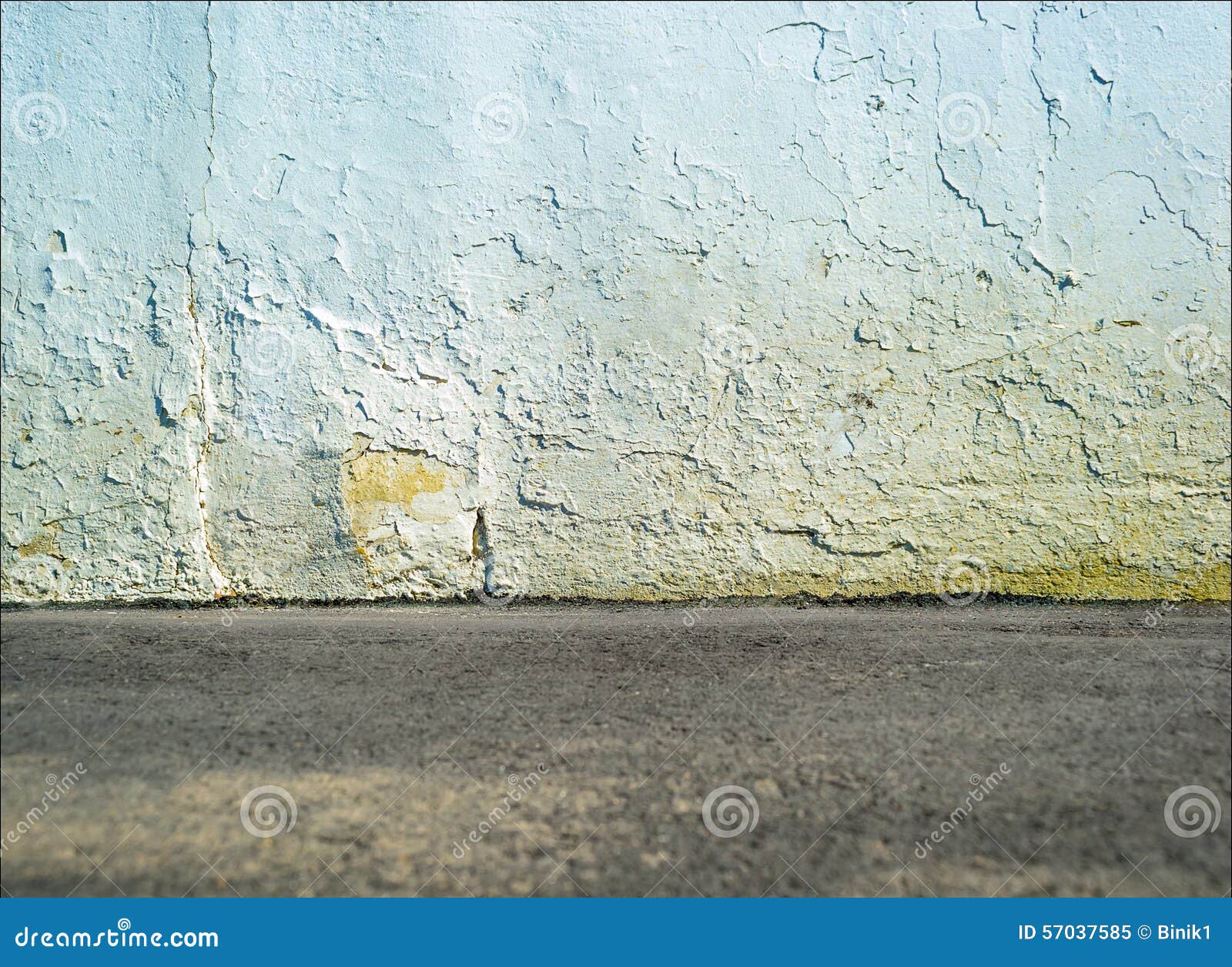 Empty Street Concrete Wall with Ground Floor Stock Image - Image of ...
