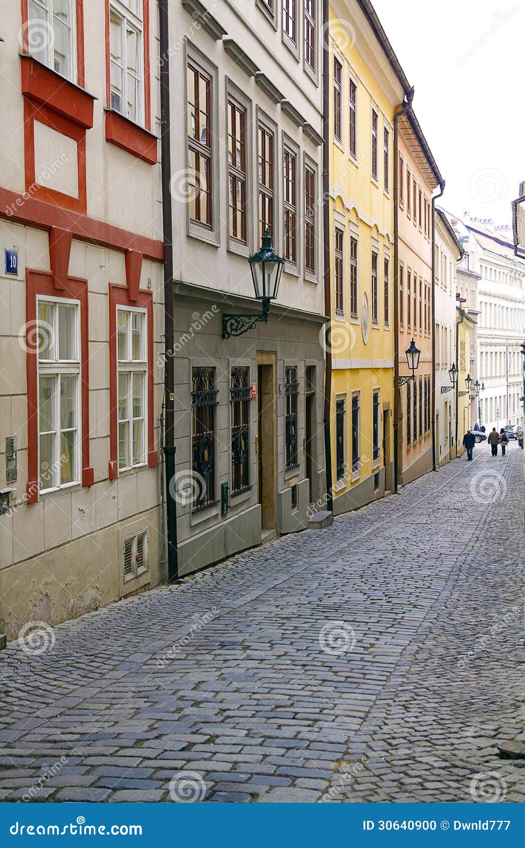 Empty Street in Europe Town Stock Photo - Image of house, empty: 30640900
