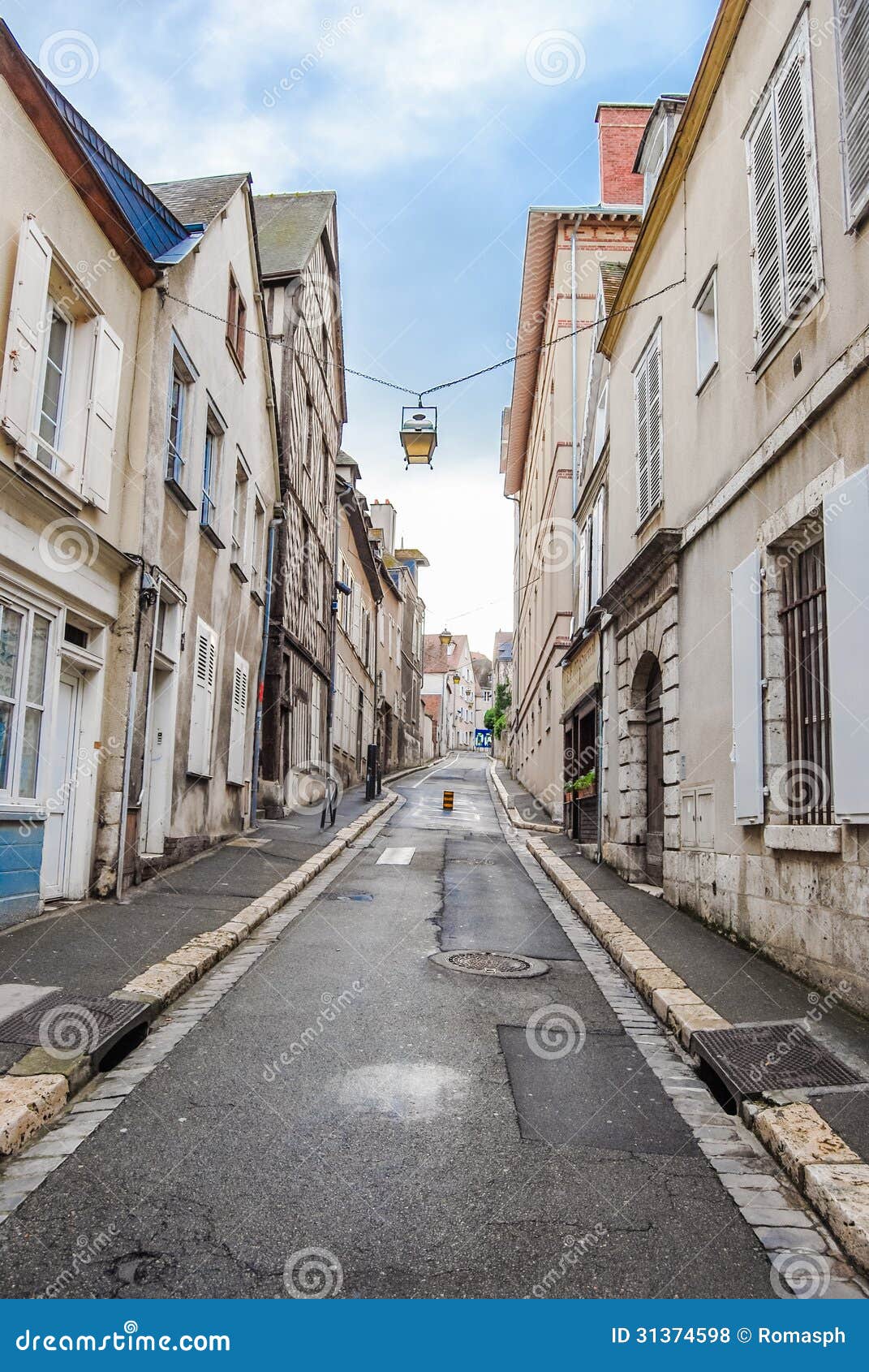 Empty Street in old town stock photo. Image of architecture - 31374598