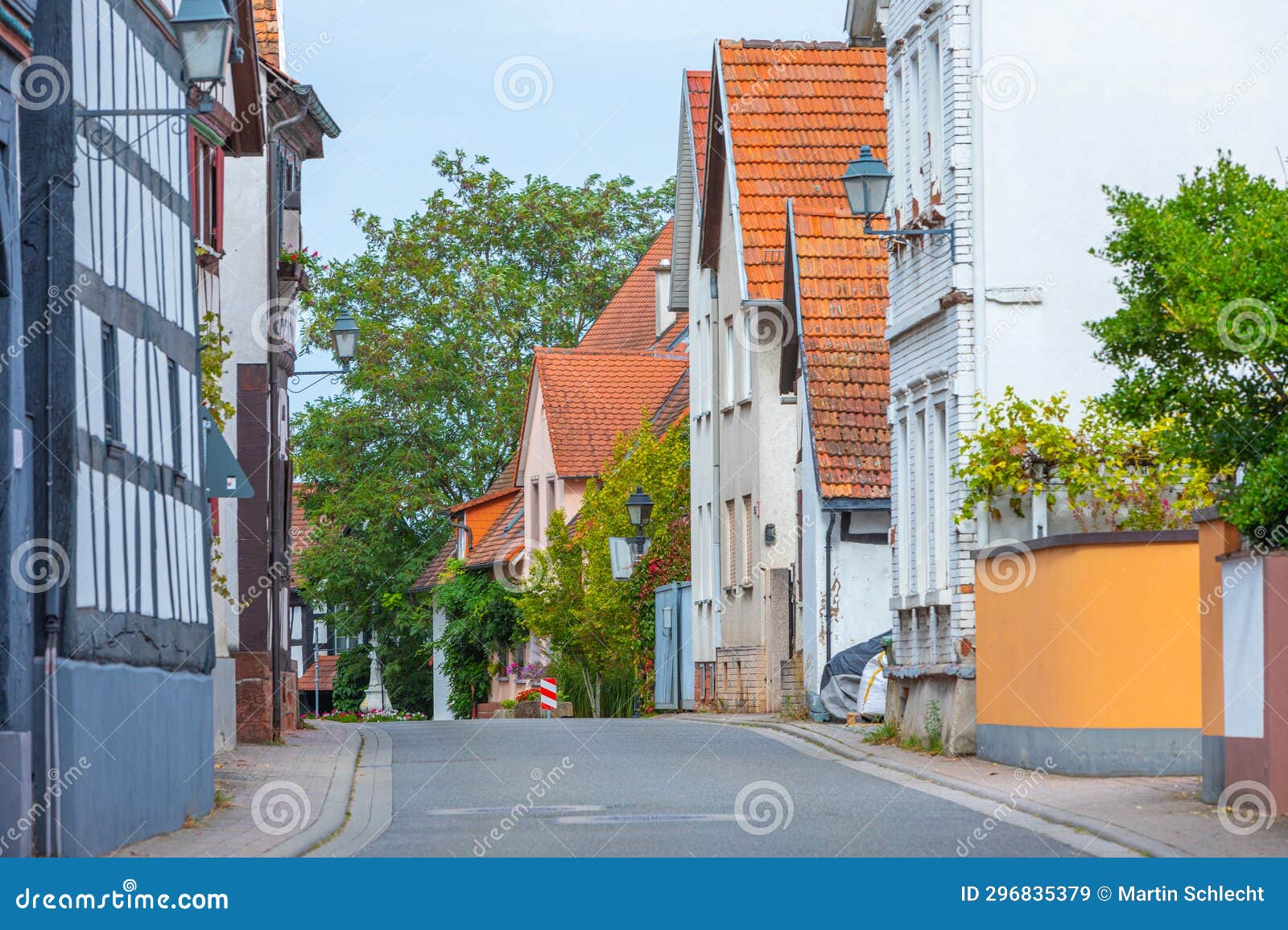 Empty Street in the Village Jockgrim Stock Image - Image of germersheim ...