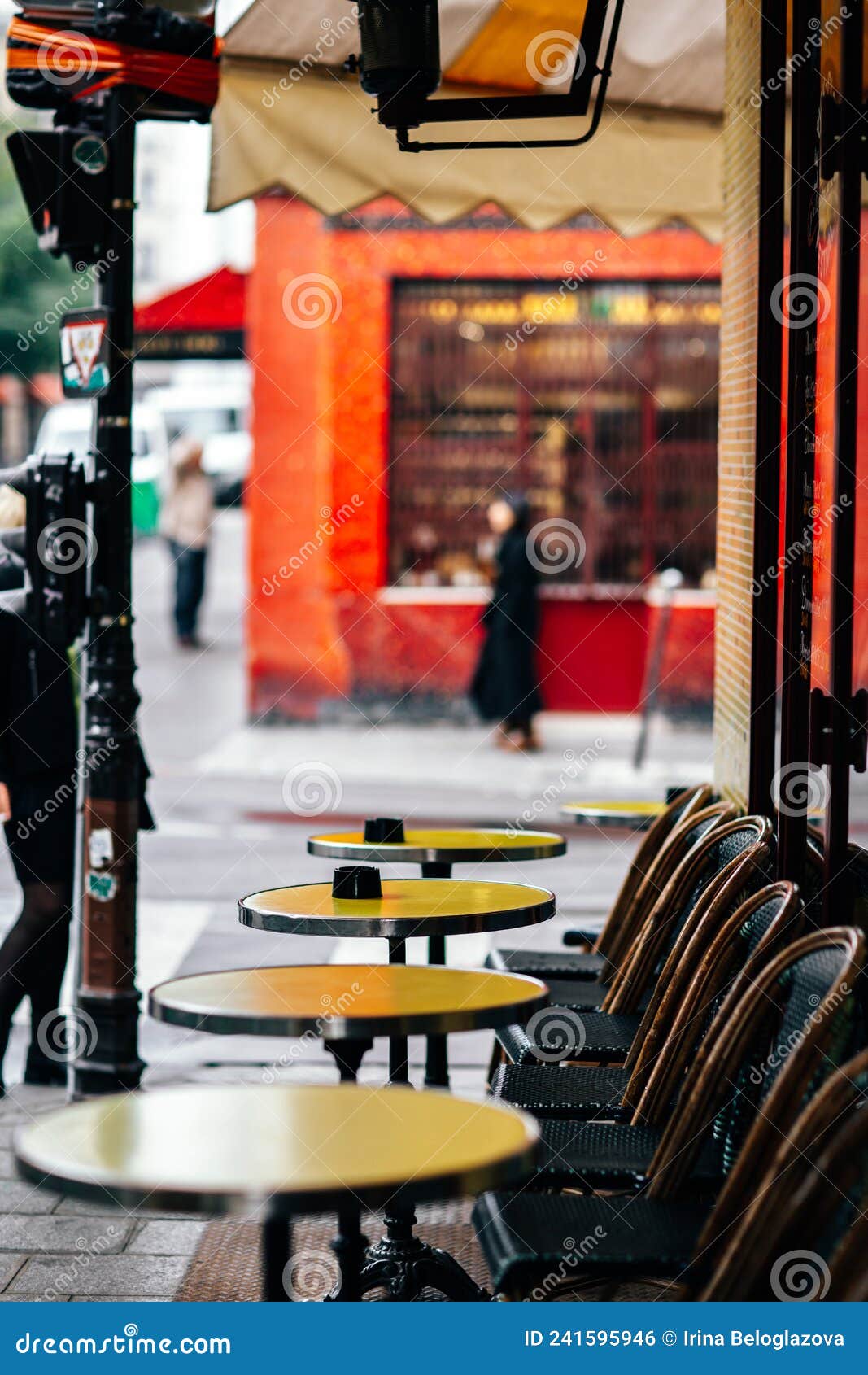 Empty Streets and Empty Cafes in Paris Stock Photo - Image of ...