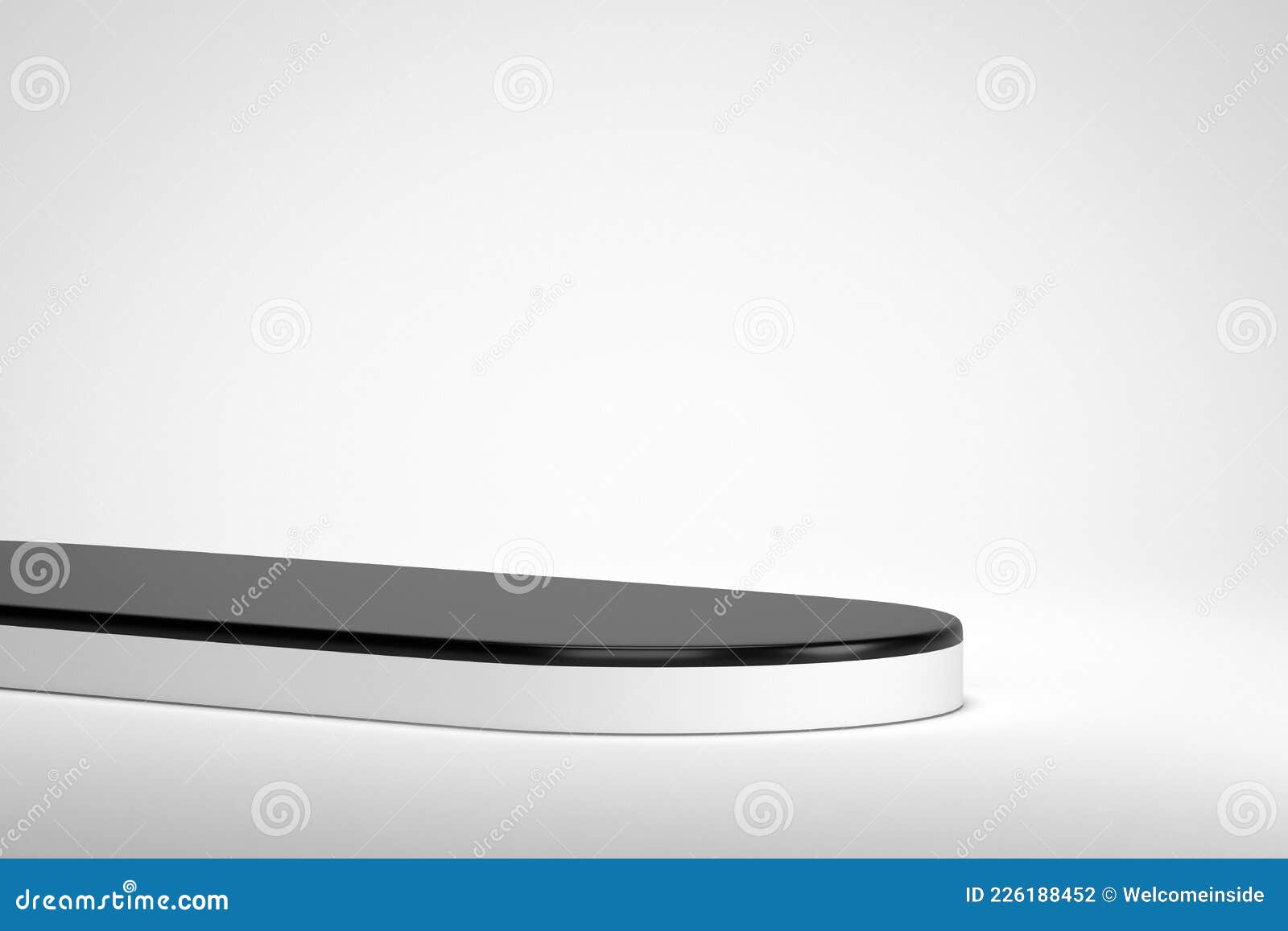 Empty Studio Room with Blank Product Dais Display Shelf Standing ...