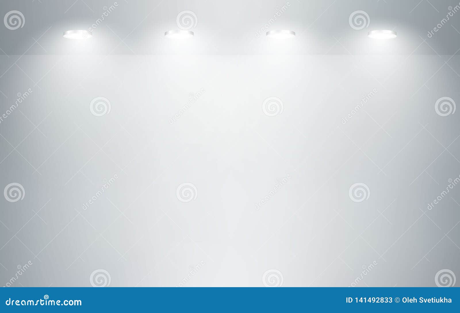 Empty Studio Room Interior. White Wall and Floor Background. Clean ...