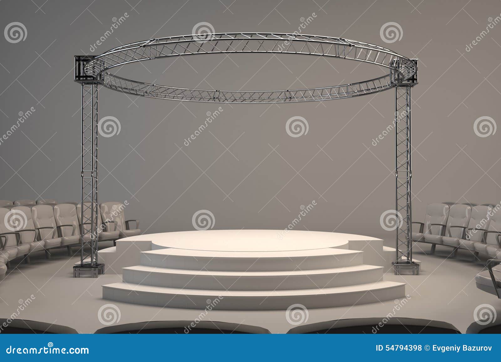 Empty studio stage white stock illustration. Illustration of background ...
