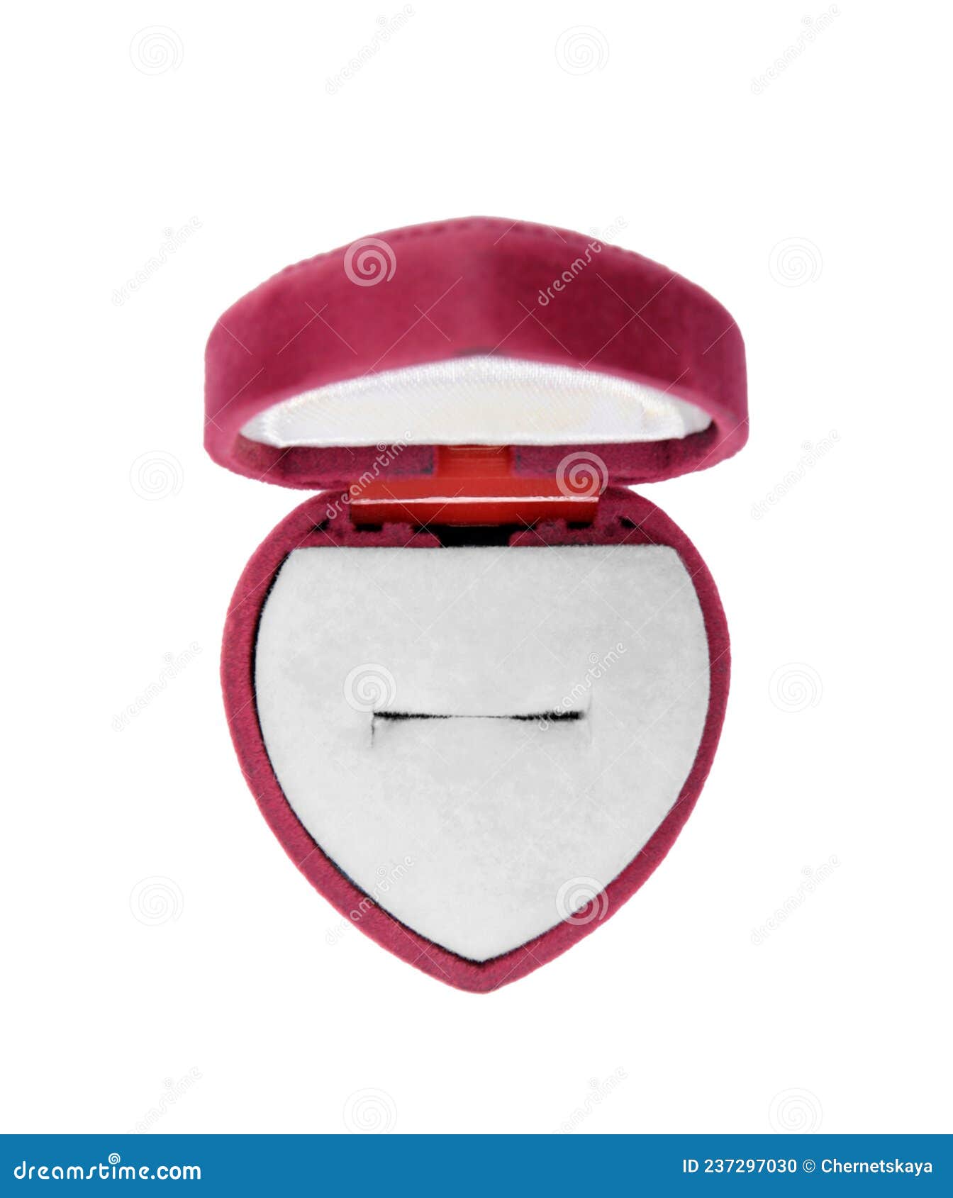 Empty Stylish Ring Box Isolated on White, Top View Stock Photo - Image ...