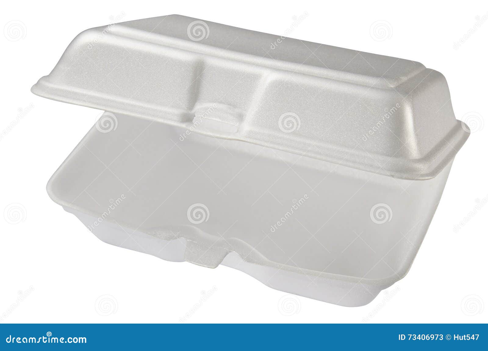 Empty Styrofoam Box Isolated on White Background Stock Image - Image of ...