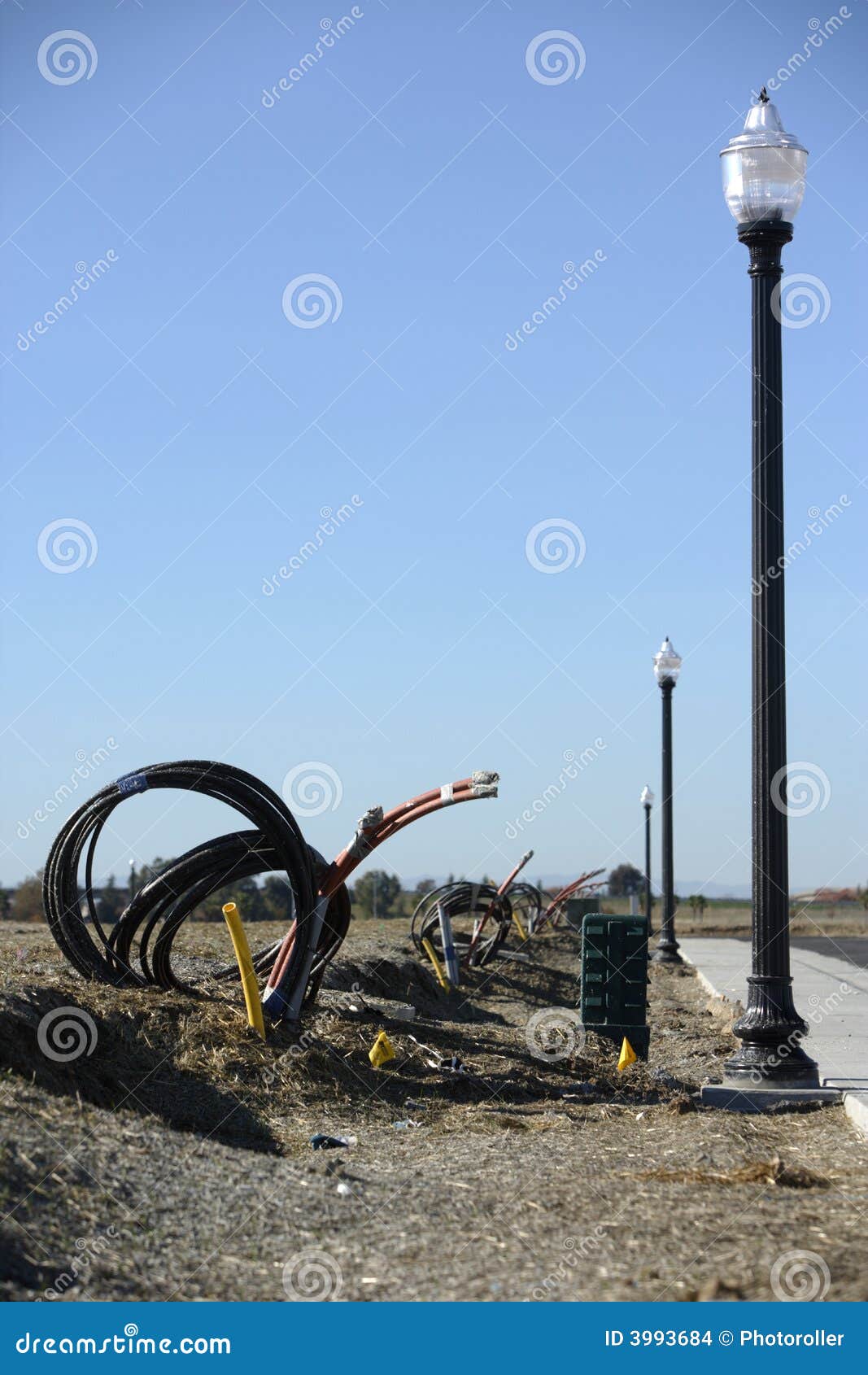 Empty subdivision stock photo. Image of street, barbs - 3993684