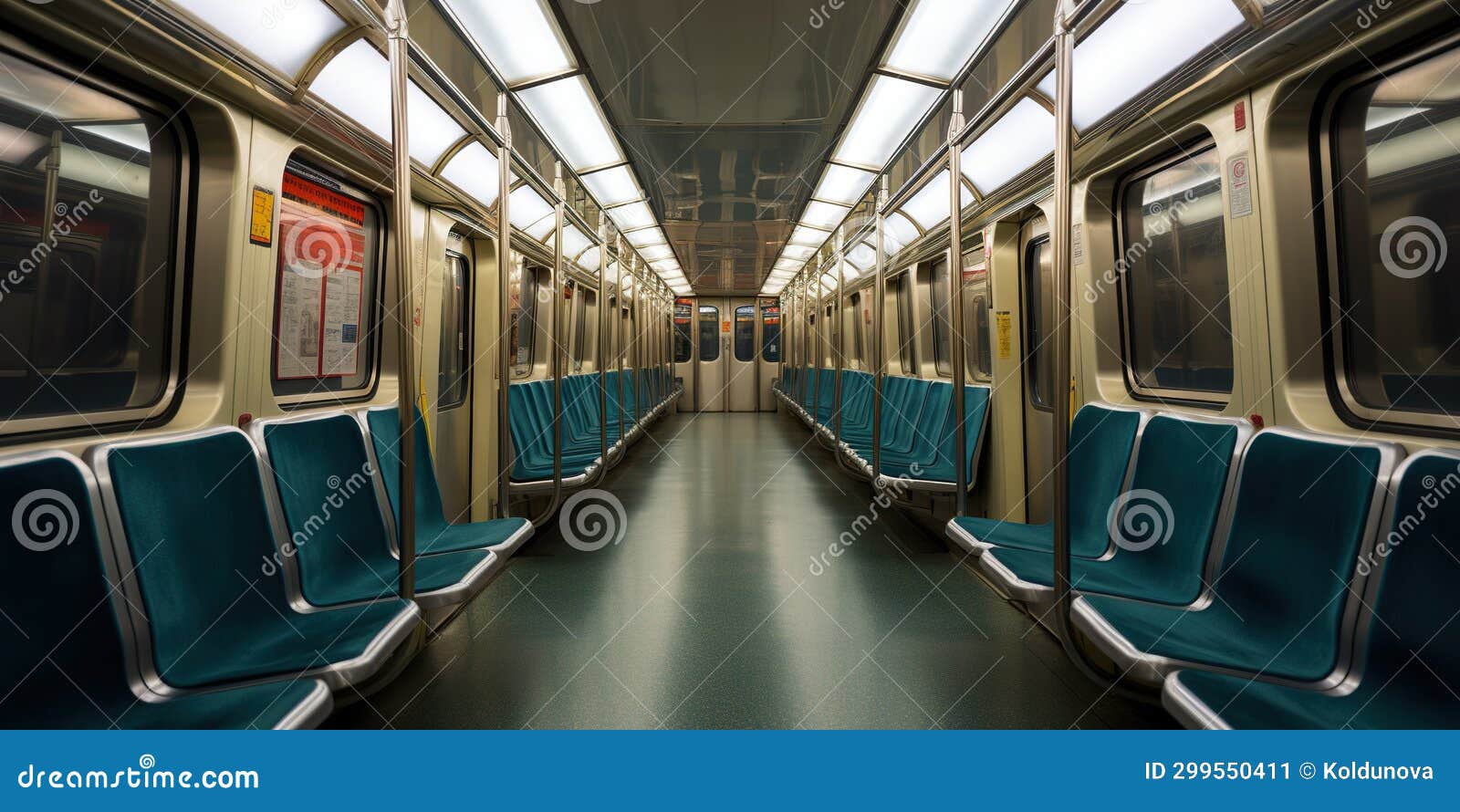 Empty Subway Car, Inside View , Concept of Crowded Transportation Stock ...