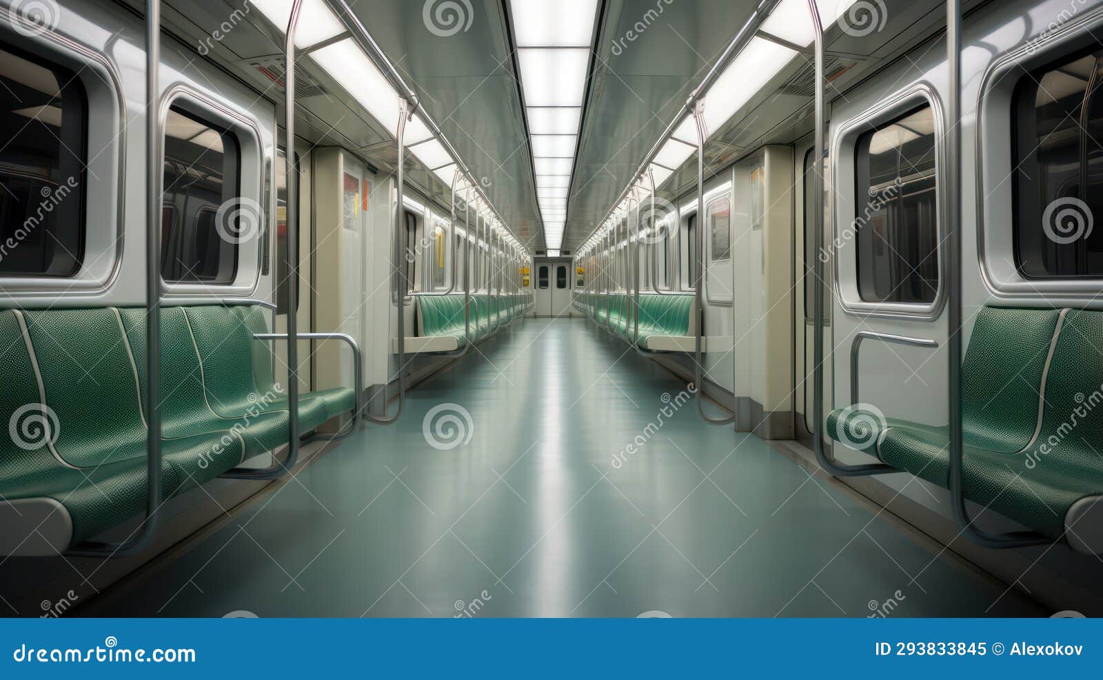 Empty Subway Carriage: Minimalistic, Superb, Clean Image AI Generated ...